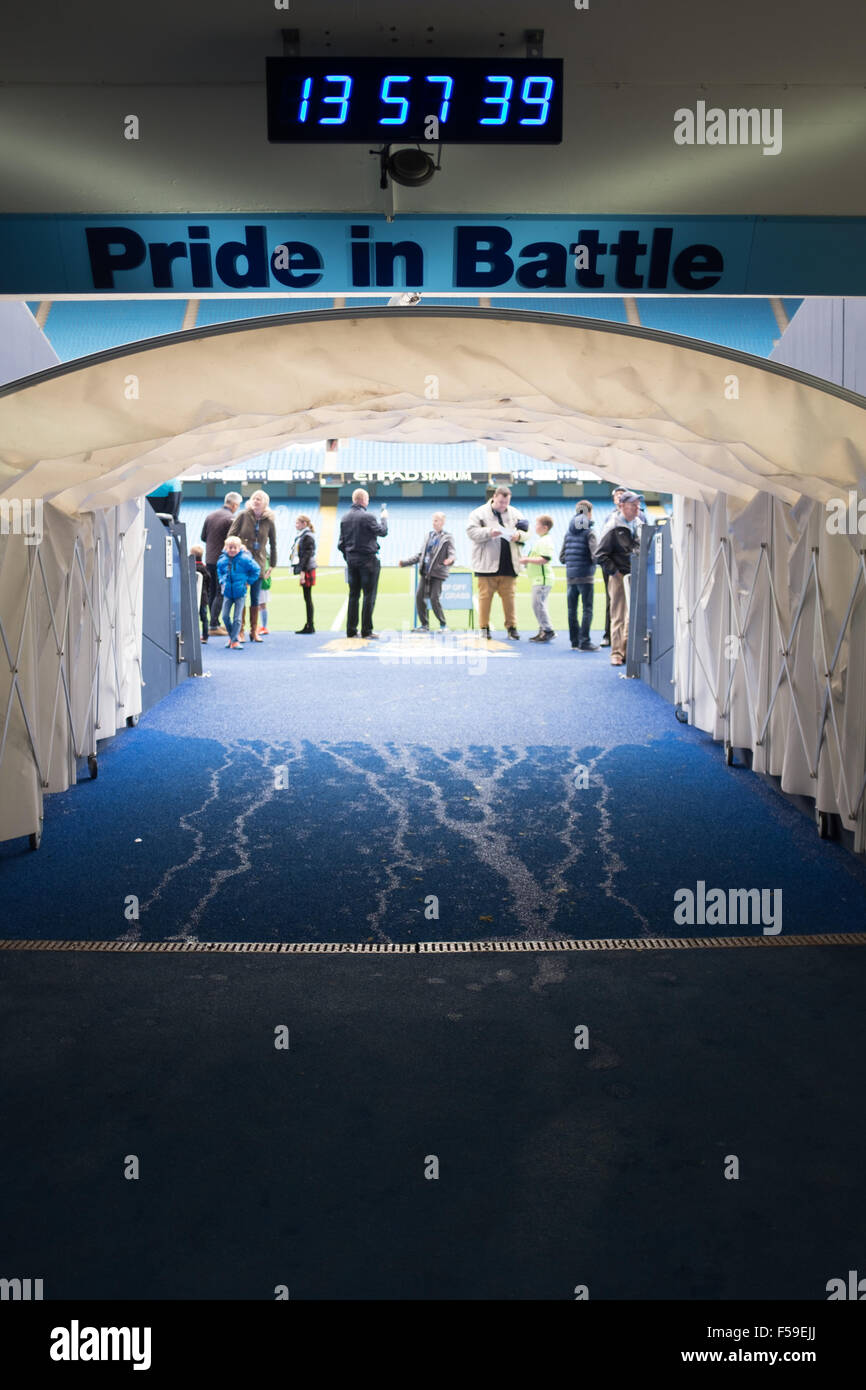 Players tunnel at the etihad stadium, home of manchester city fc Stock ...