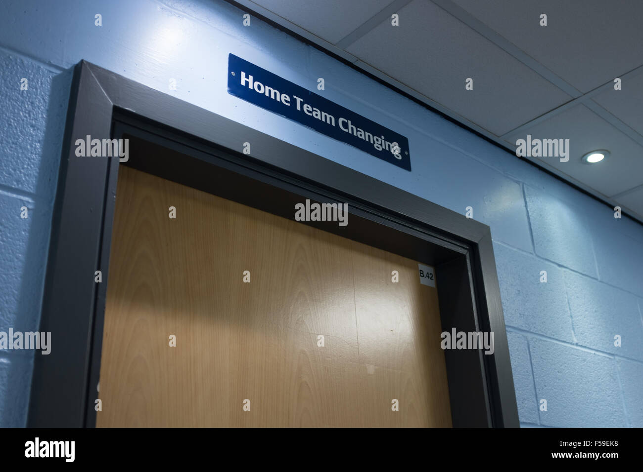 The dressing changing rooms at Manchester City football club, Etihad ...