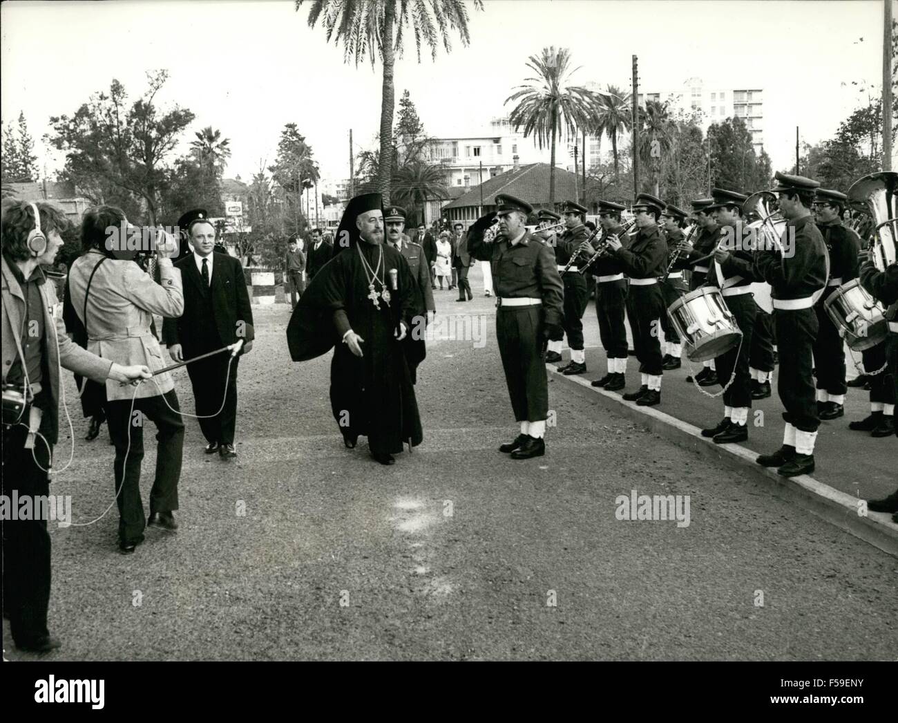 1972 - Makarios inspecting Commandos of Cypriot National roy. (Credit ...