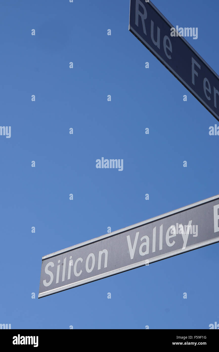 Silicon Valley Street Sign Stock Photo - Alamy