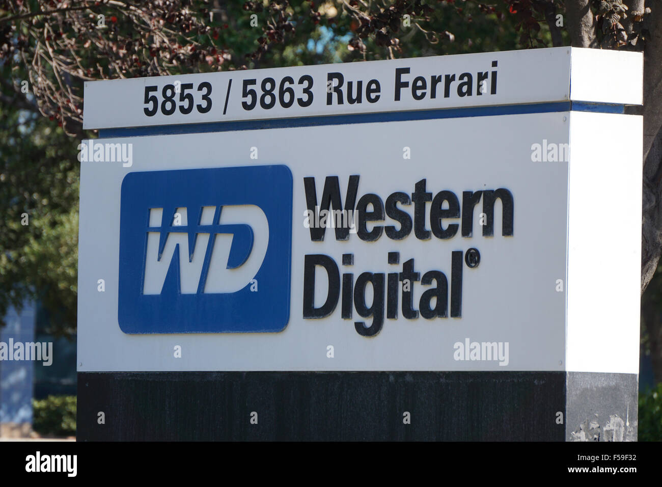 Western Digital Sign, San Jose, CA Stock Photo - Alamy