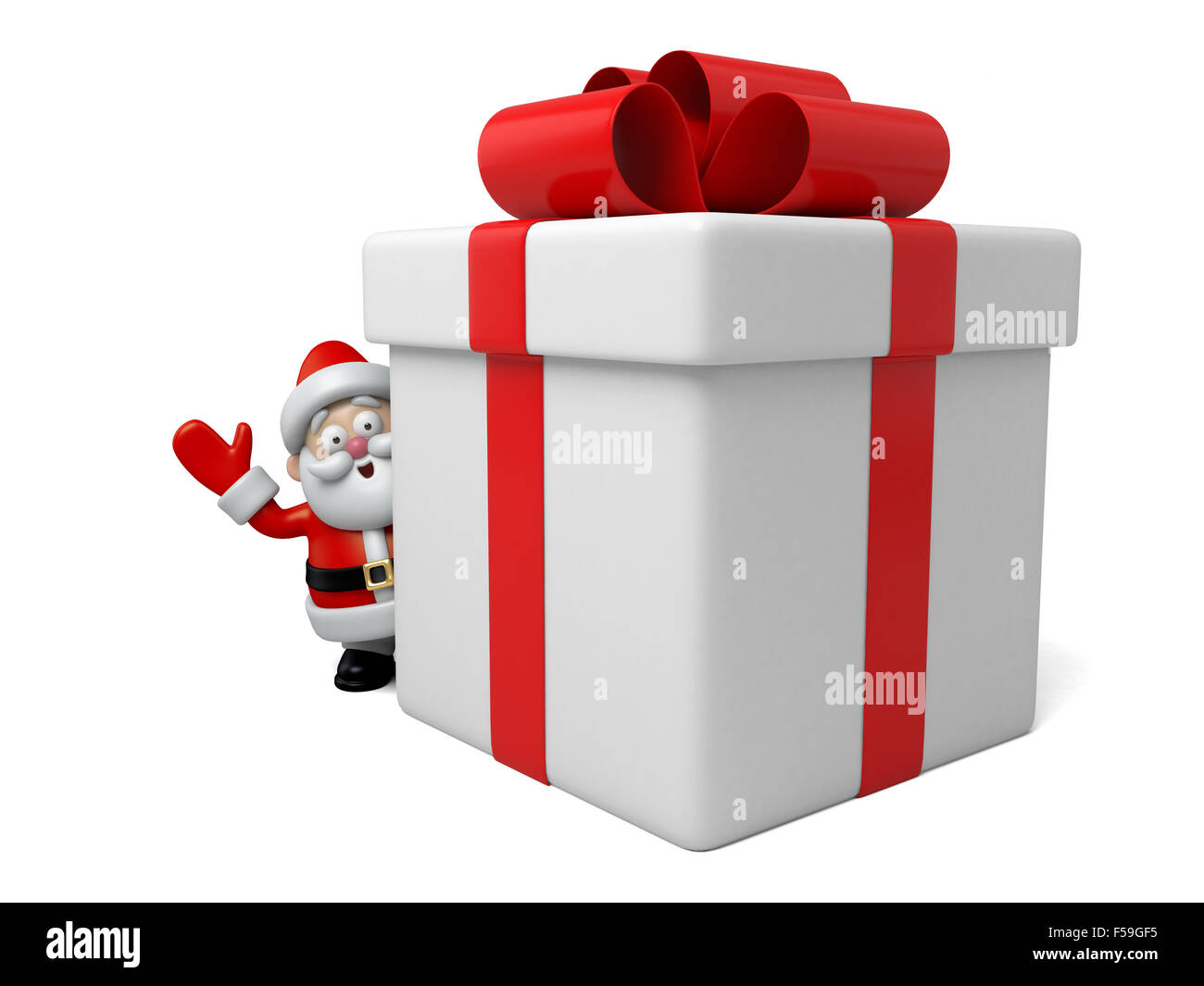 Box gift santa claus Cut Out Stock Images & Pictures - Alamy