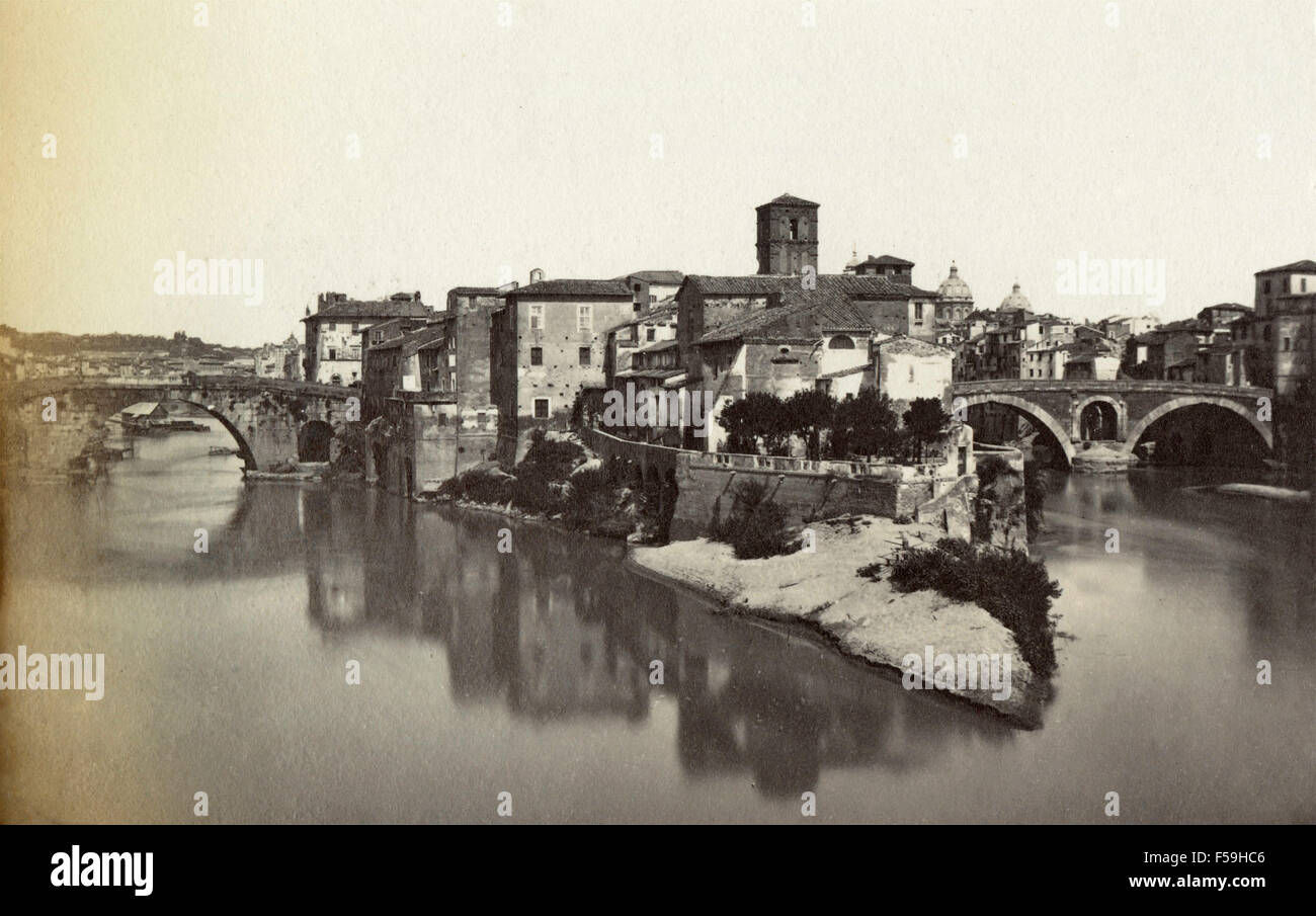 The Tiber Island, Rome, Italy Stock Photo - Alamy
