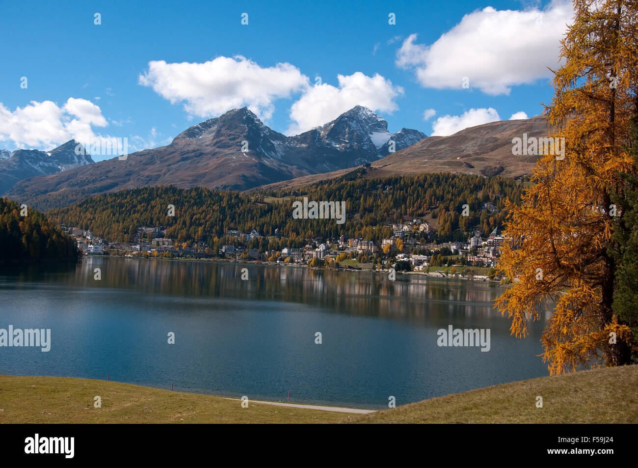 Overview of lake st moritz hi-res stock photography and images - Alamy