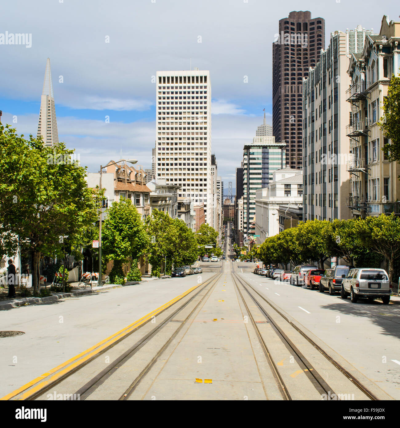 Cable car tracks hi-res stock photography and images - Alamy