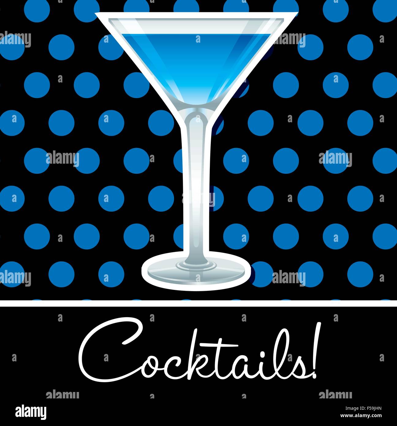 Bright retro cocktail card in vector format Stock Vector Image & Art ...