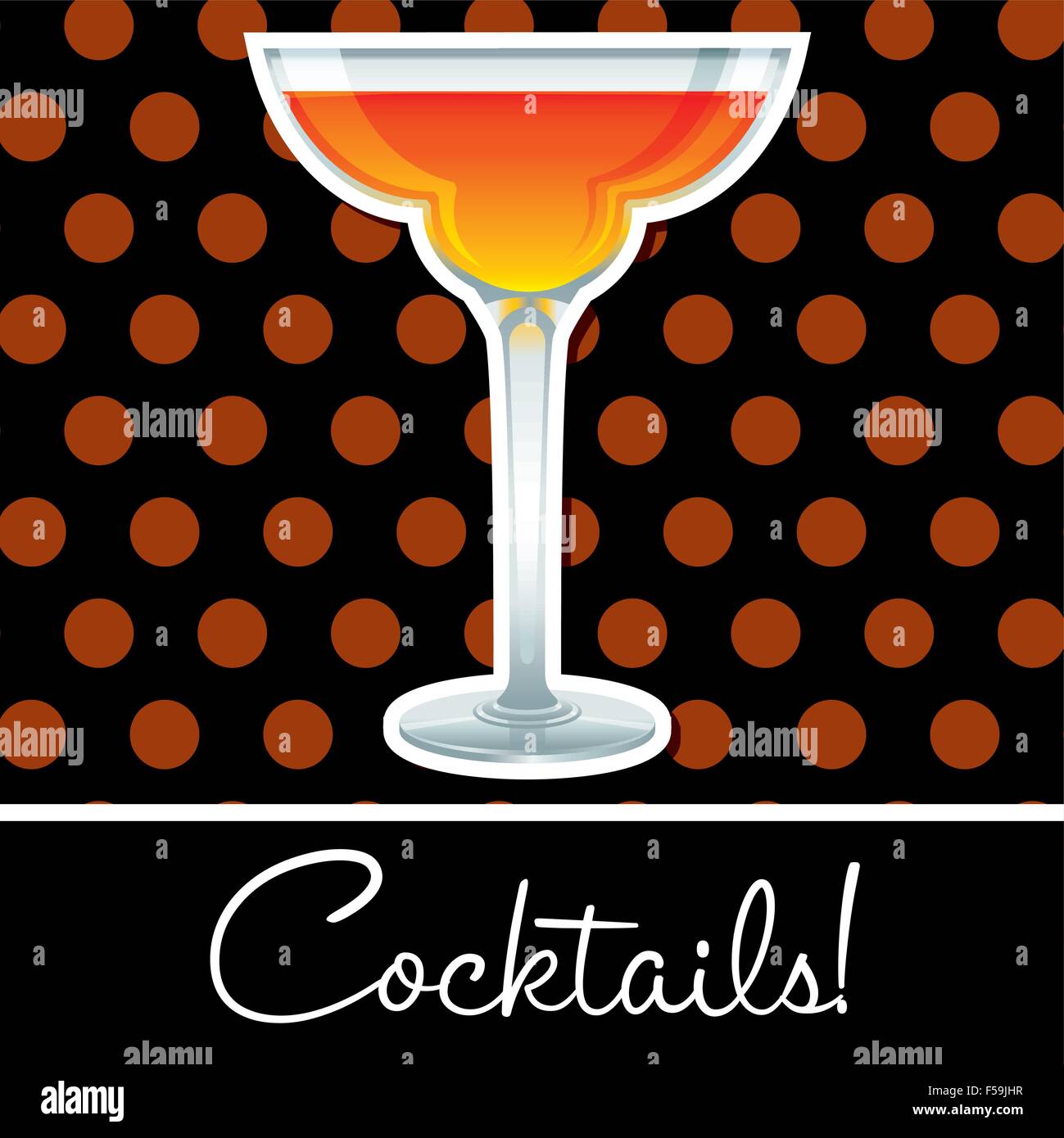 Bright retro cocktail card in vector format Stock Vector Image & Art ...