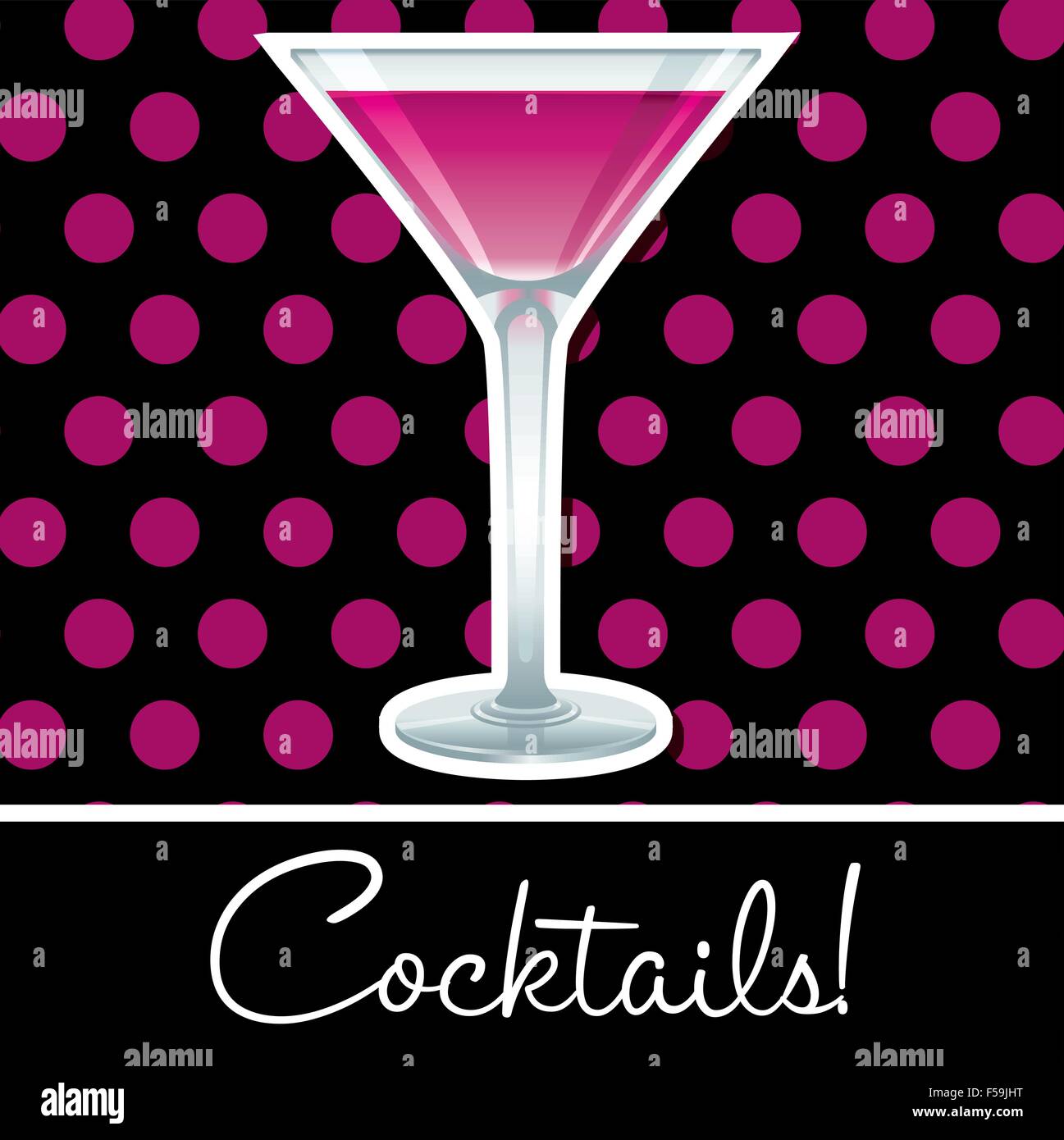 Bright retro cocktail card in vector format Stock Vector Image & Art ...