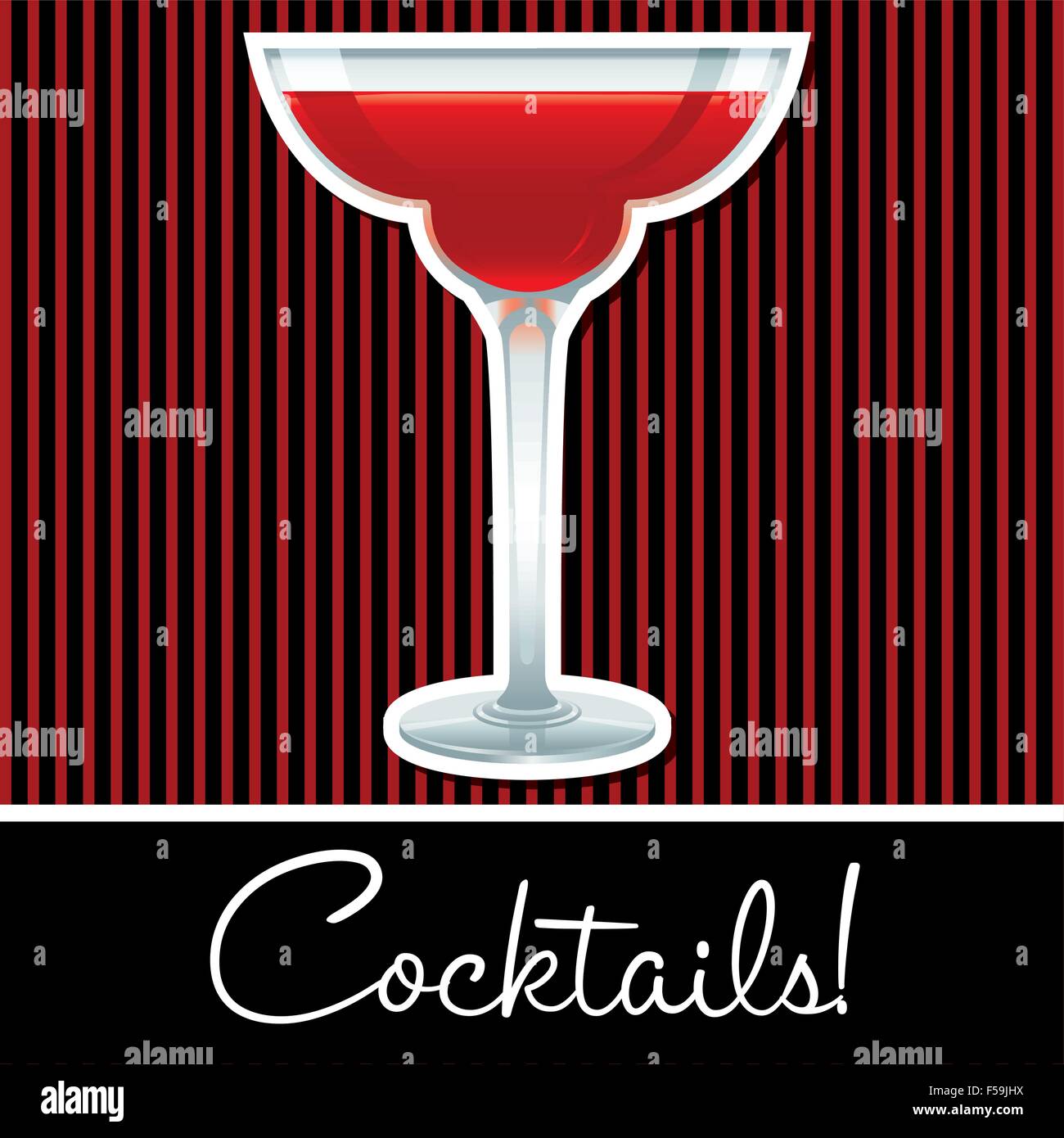Bright retro cocktail card in vector format Stock Vector Image & Art ...
