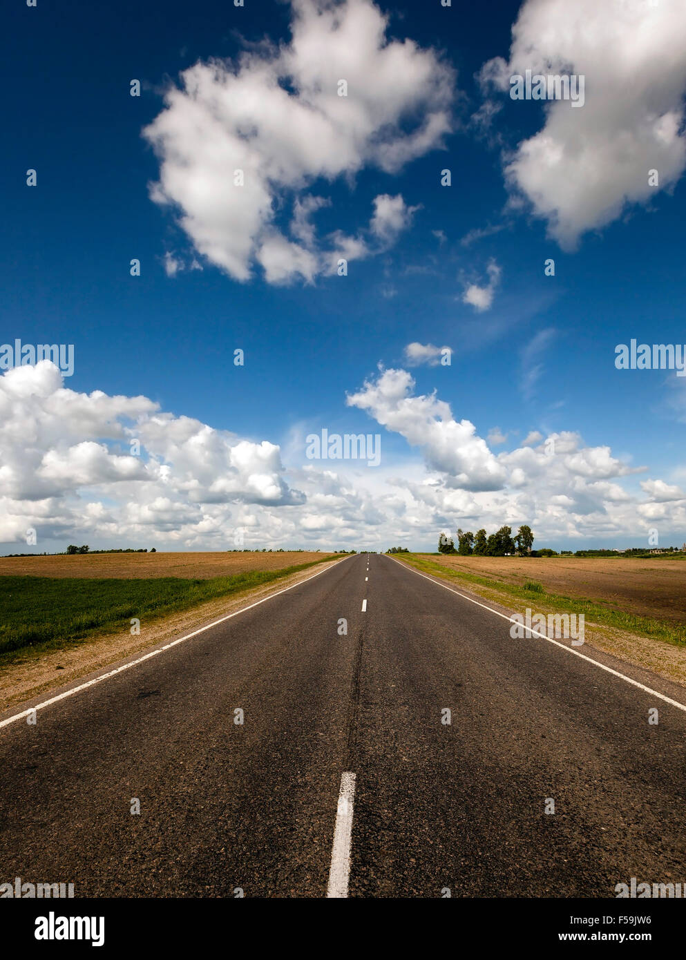Summer road . country Stock Photo - Alamy