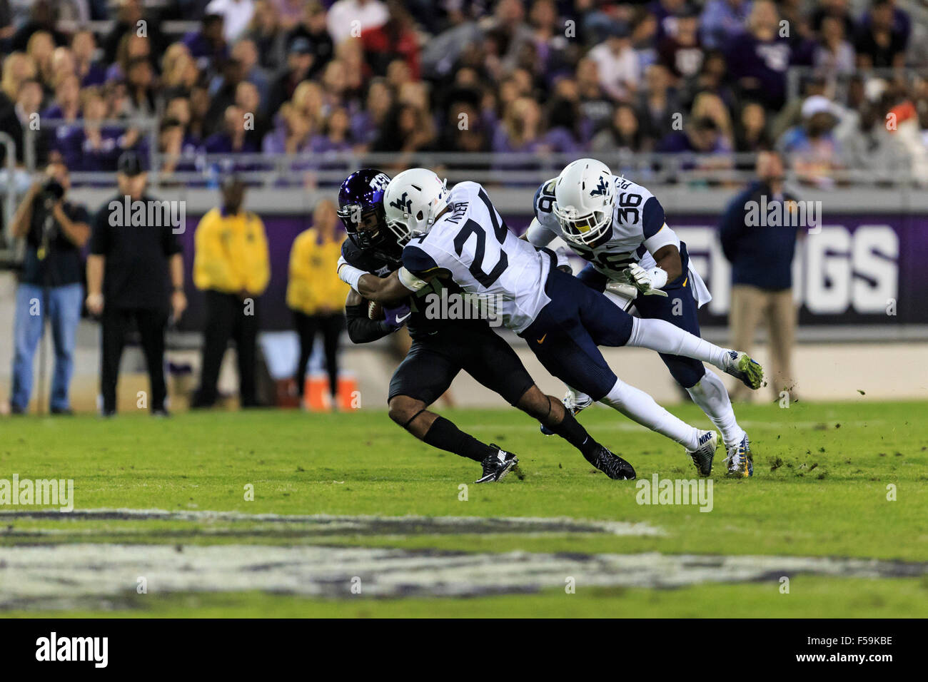 October 29, 2015: West Virginia defensive players safety Jeremy Tyler ...
