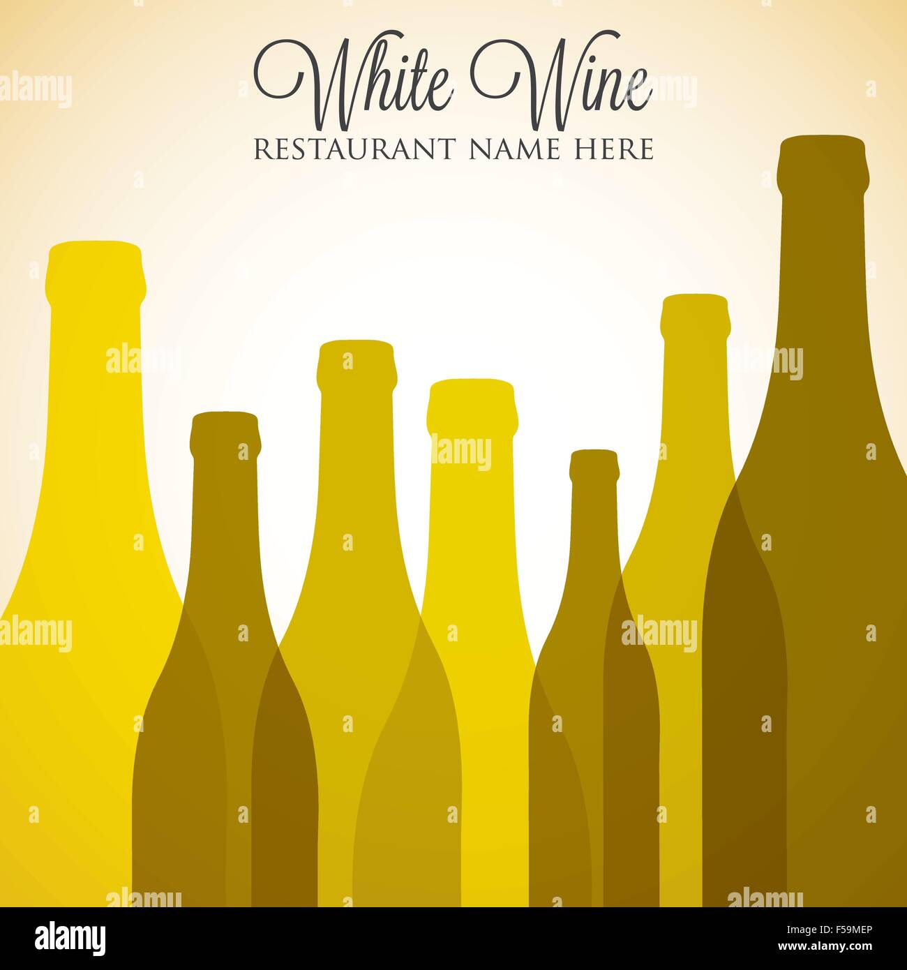 White wine list menu cover in vector format Stock Vector Image & Art ...