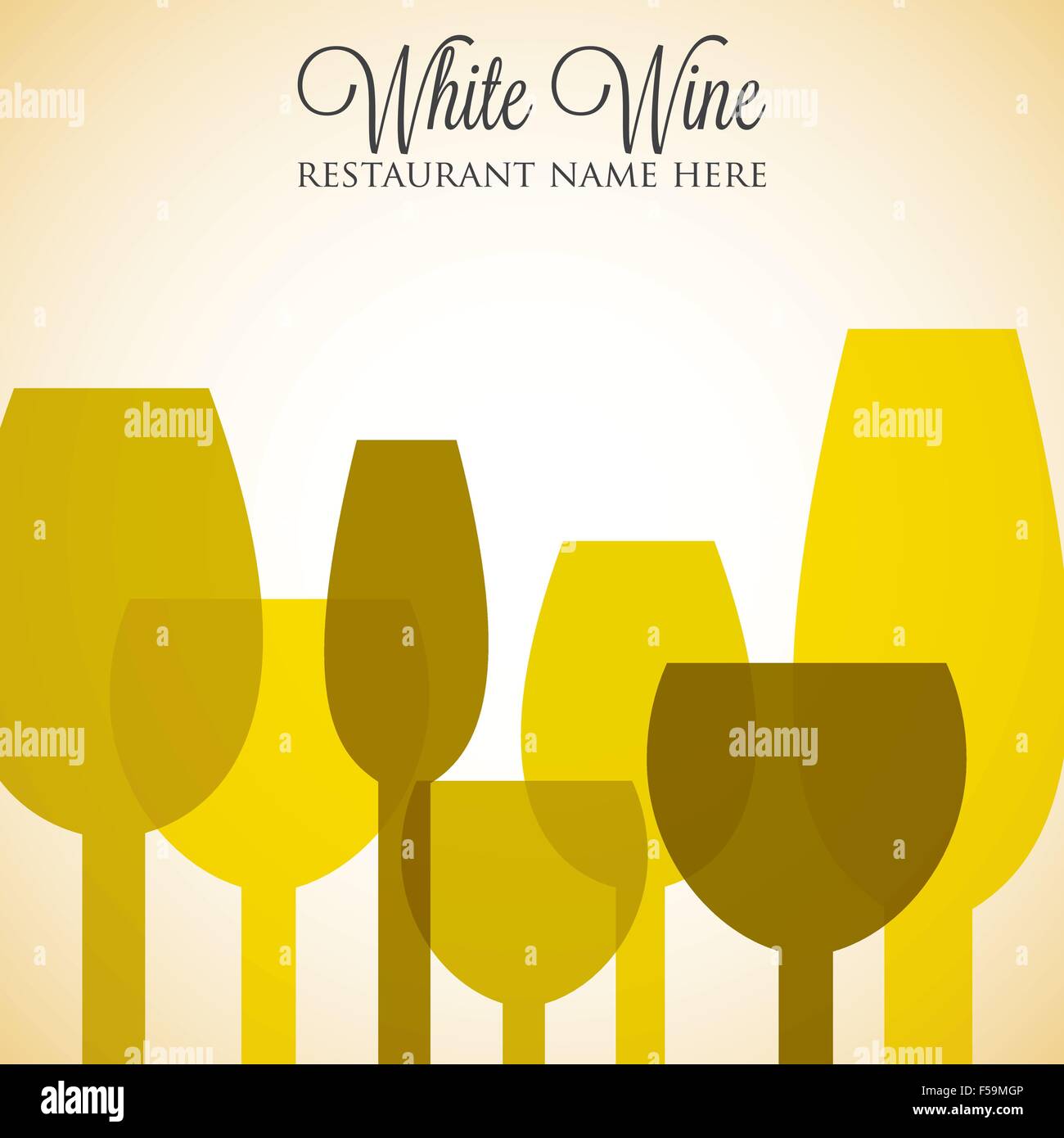 White wine list menu cover in vector format Stock Vector Image & Art ...