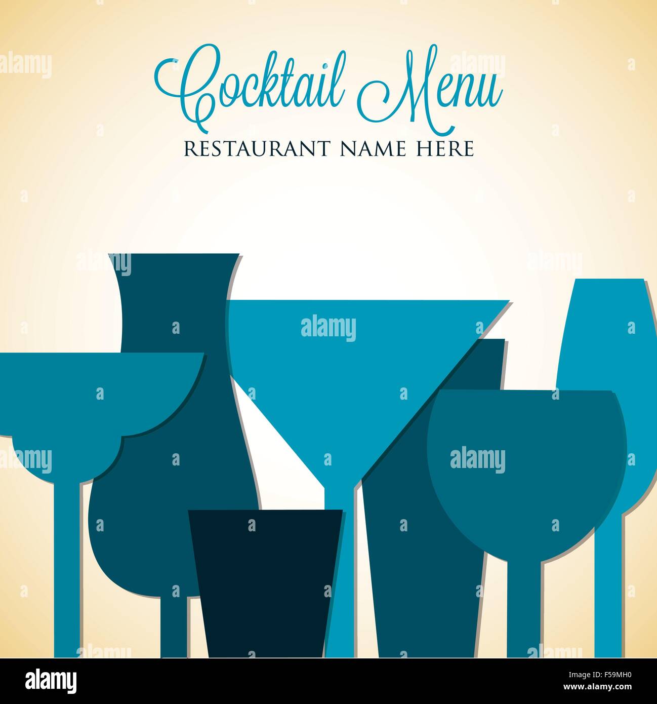 Retro overlay cocktail card in vector format Stock Vector Image & Art ...