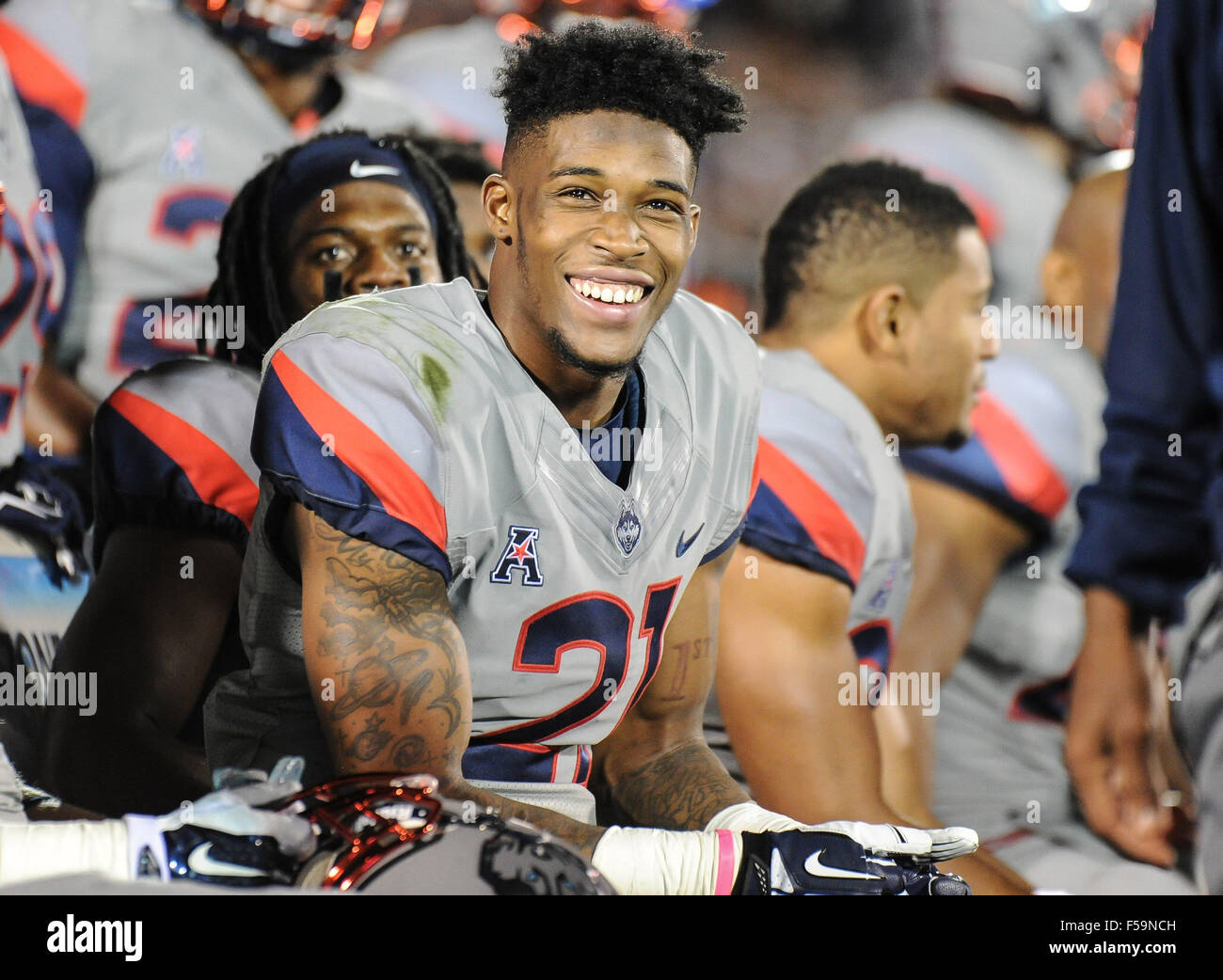 East Hartford, Connecticut, USA. 30th Oct, 2015. Jamar Summers (21) of ...