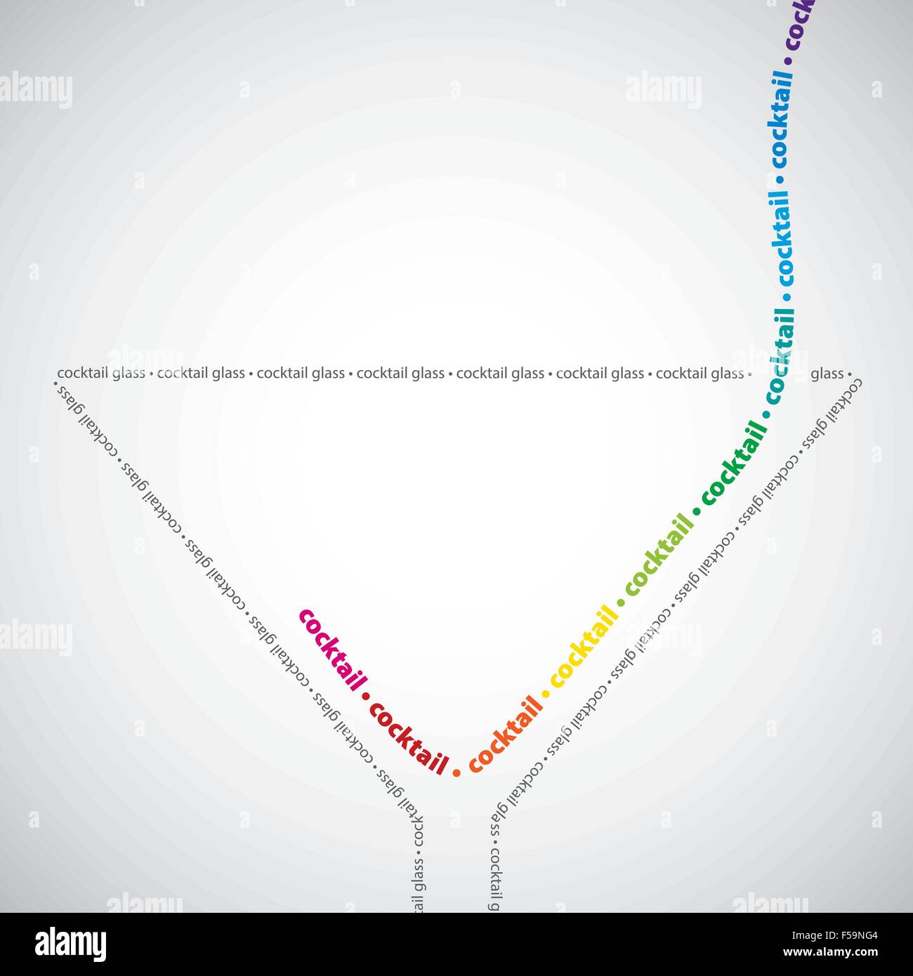 Bright cocktail made from words in vector format Stock Vector Image ...