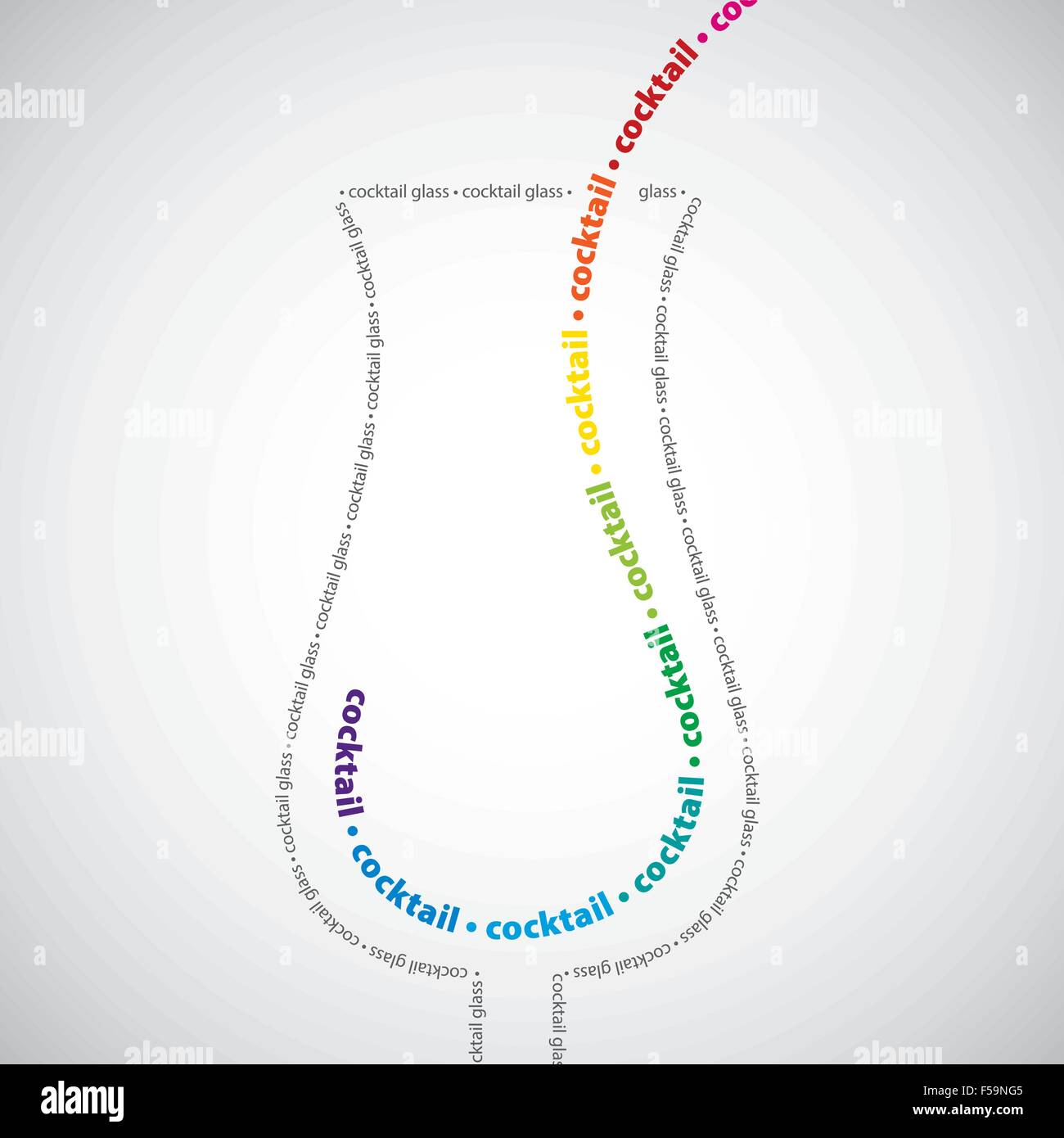 Bright cocktail made from words in vector format Stock Vector Image ...