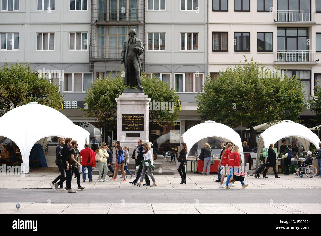 Gutenberg Monument Mainz Stock Photo - Alamy