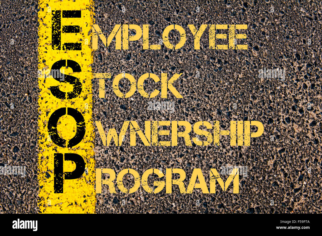 Concept image of Business Acronym ESOP as Employee Stock Ownership ...