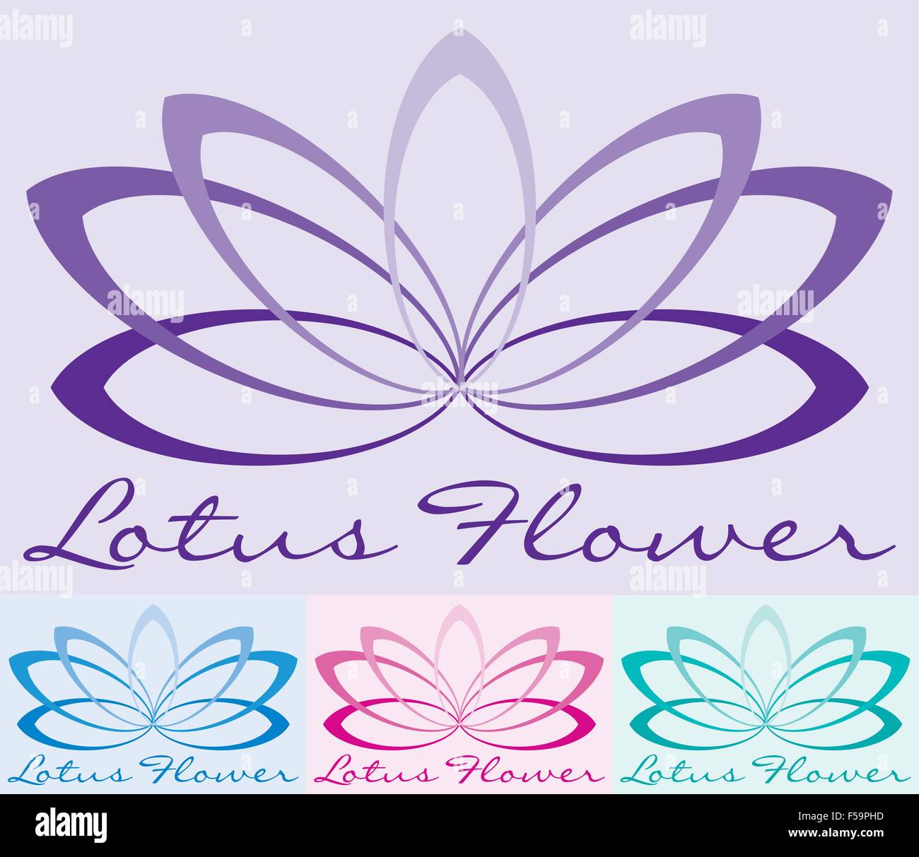 Simple lotus flowers in vector format Stock Vector Image & Art - Alamy