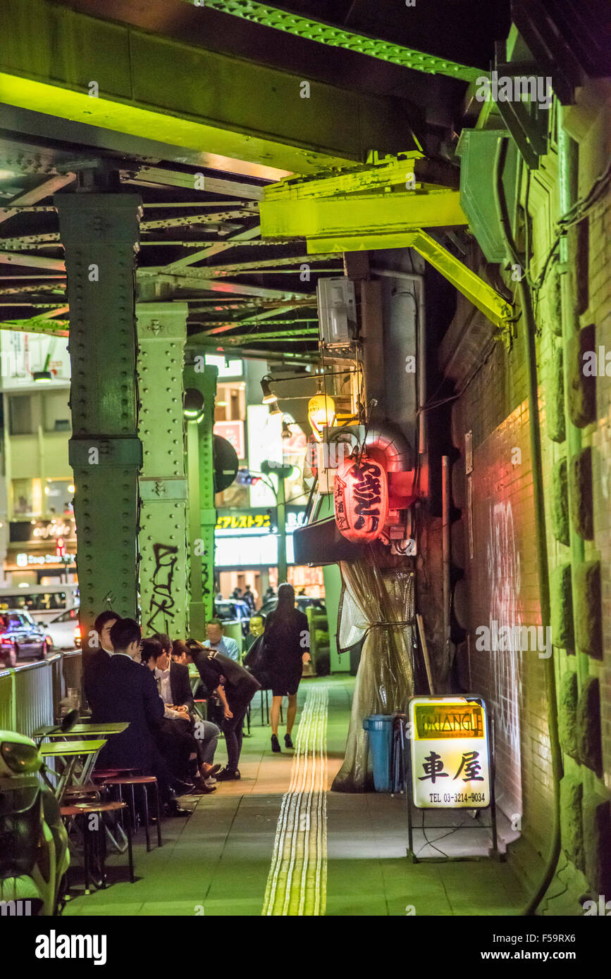 Street scene around Yurakucho station,Minato-Ku,Tokyo,Japan Stock Photo ...