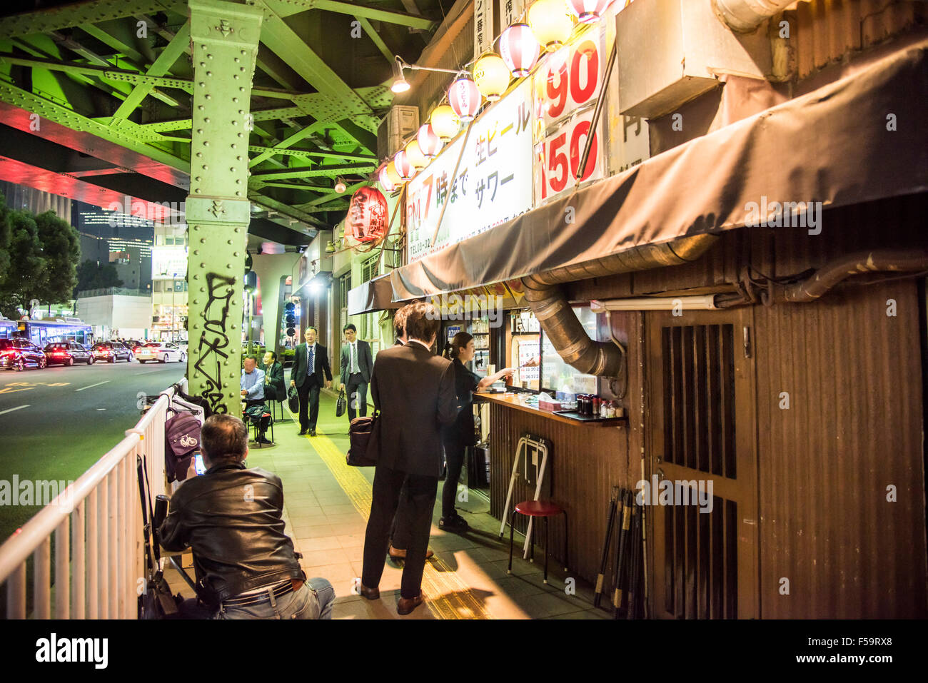 Street scene around Yurakucho station,Minato-Ku,Tokyo,Japan Stock Photo ...