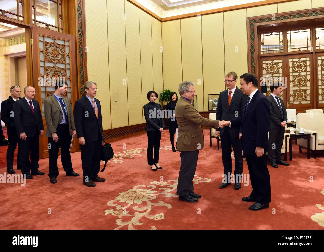 Beijing, China. 30th Oct, 2015. Chinese Vice President Li Yuanchao (R ...