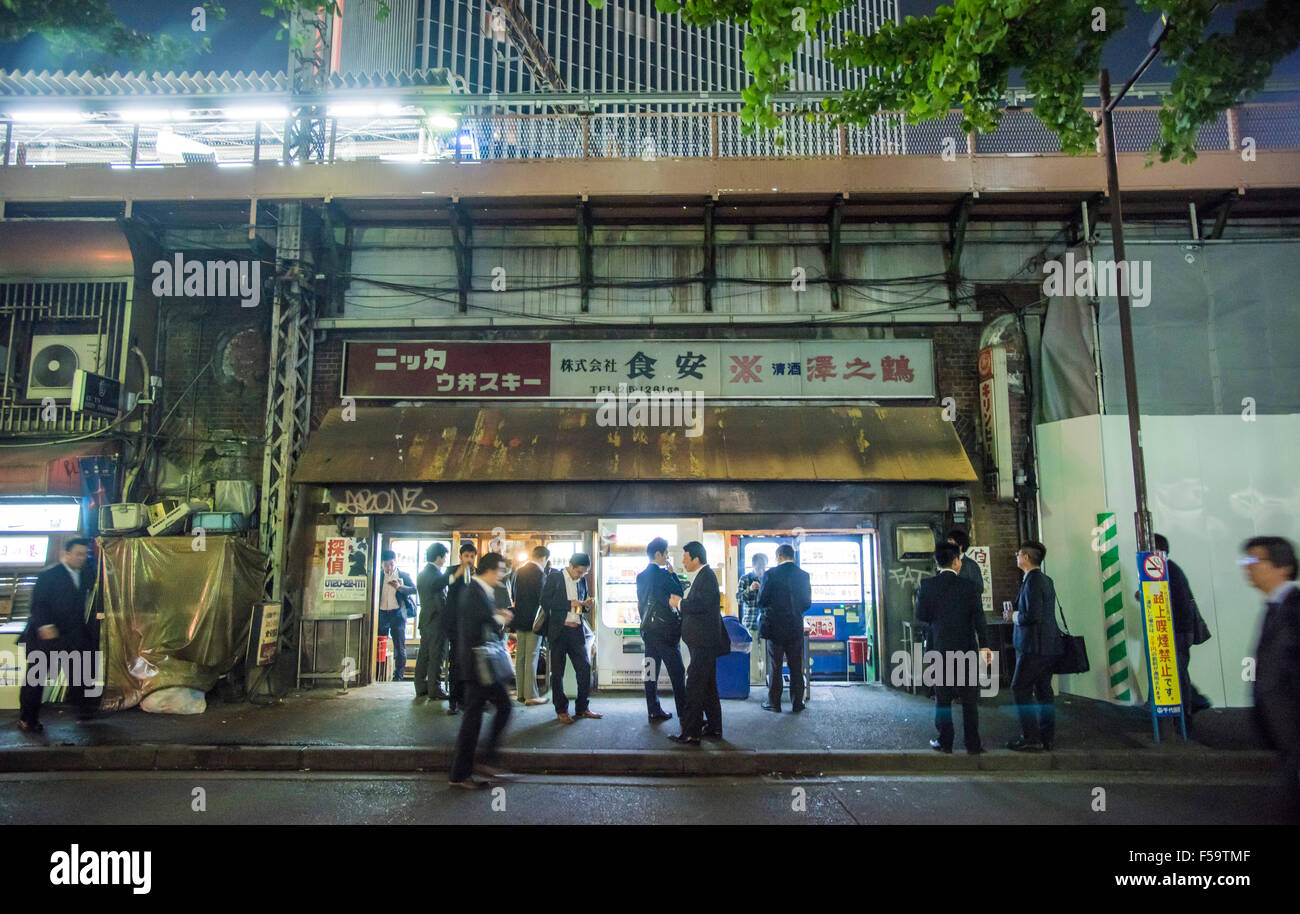 Street scene around Yurakucho station,Minato-Ku,Tokyo,Japan Stock Photo ...