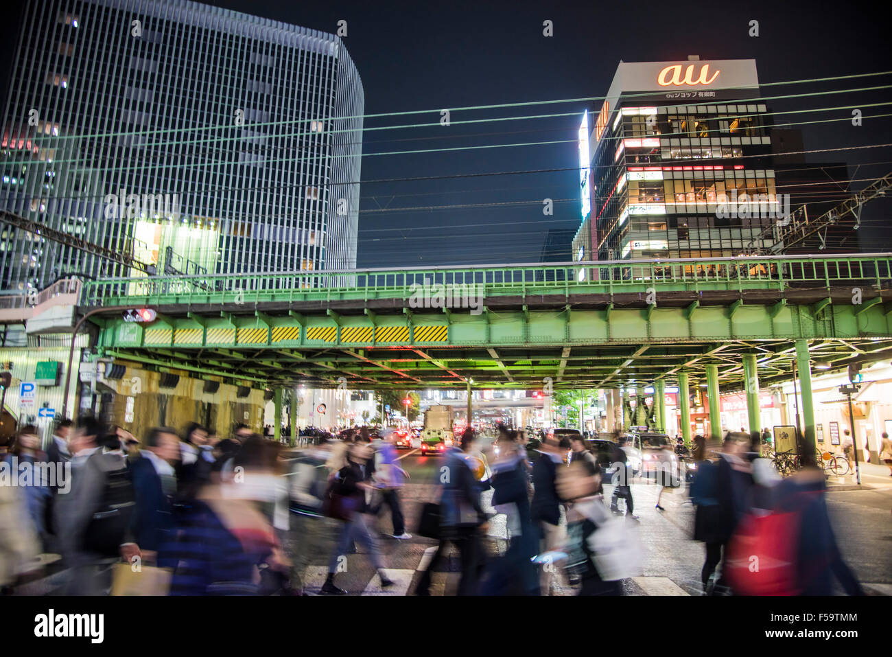 Street scene around Yurakucho station,Minato-Ku,Tokyo,Japan Stock Photo ...