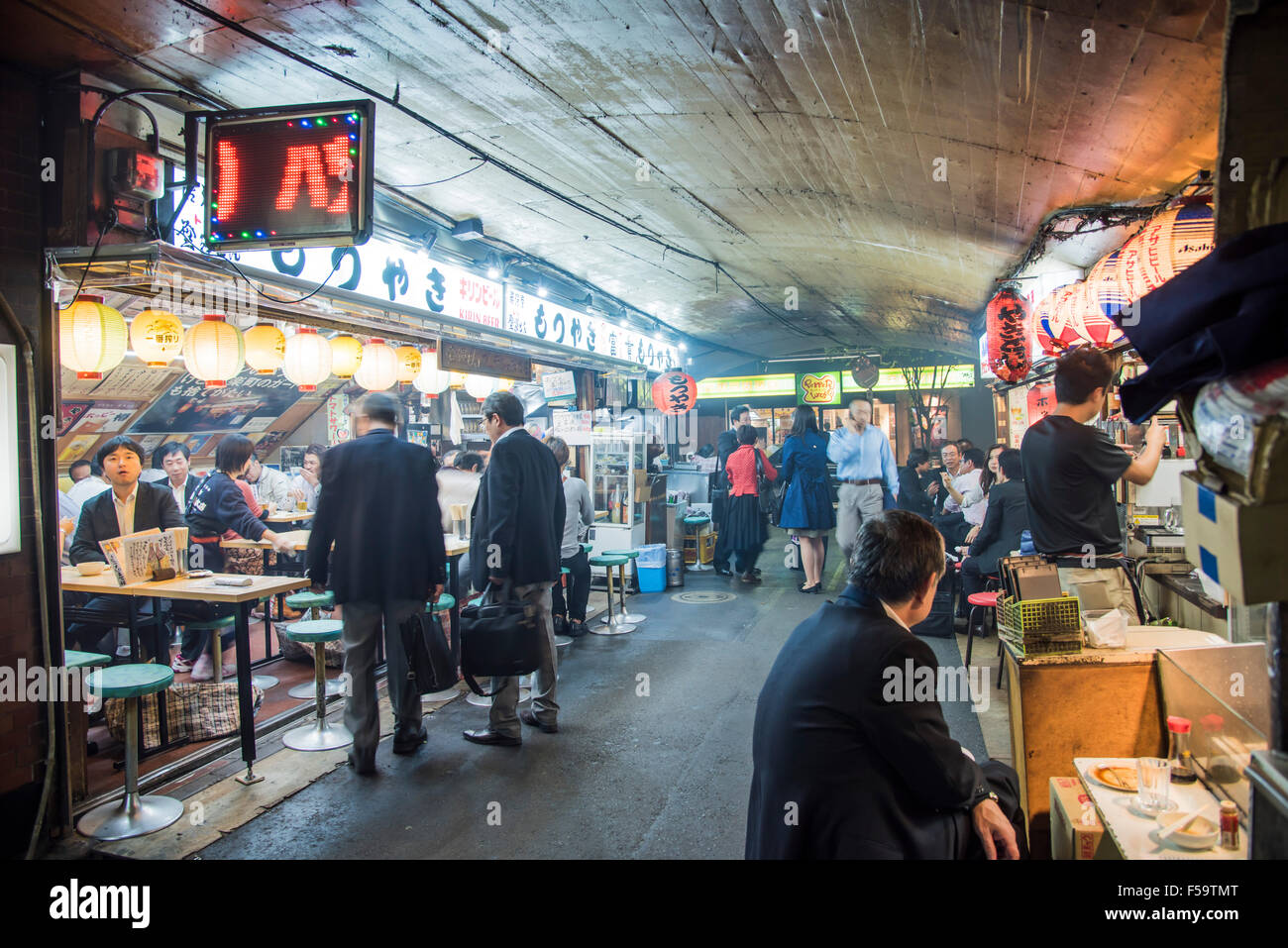 Street scene around Yurakucho station,Minato-Ku,Tokyo,Japan Stock Photo ...