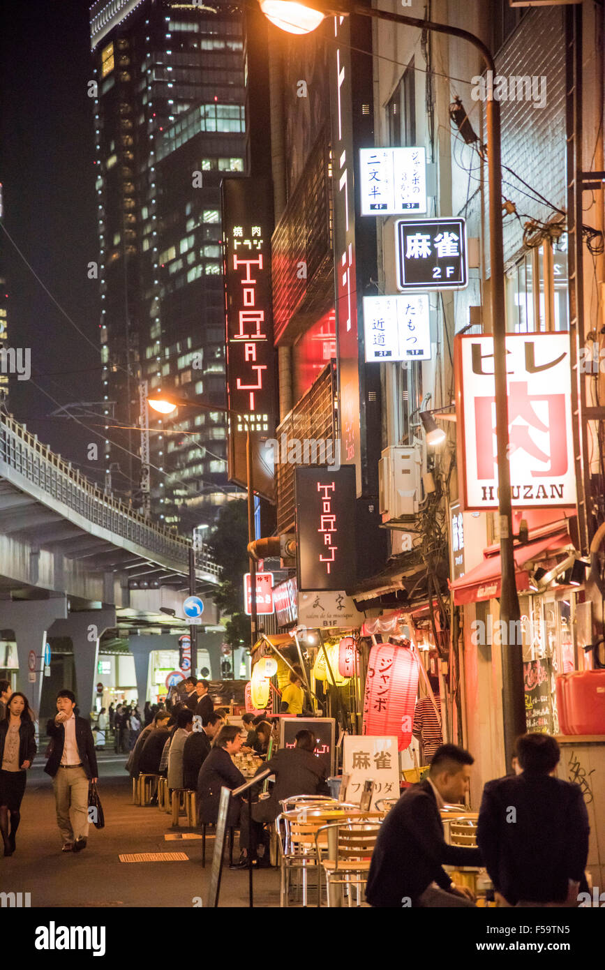 Street scene around Yurakucho station,Minato-Ku,Tokyo,Japan Stock Photo ...