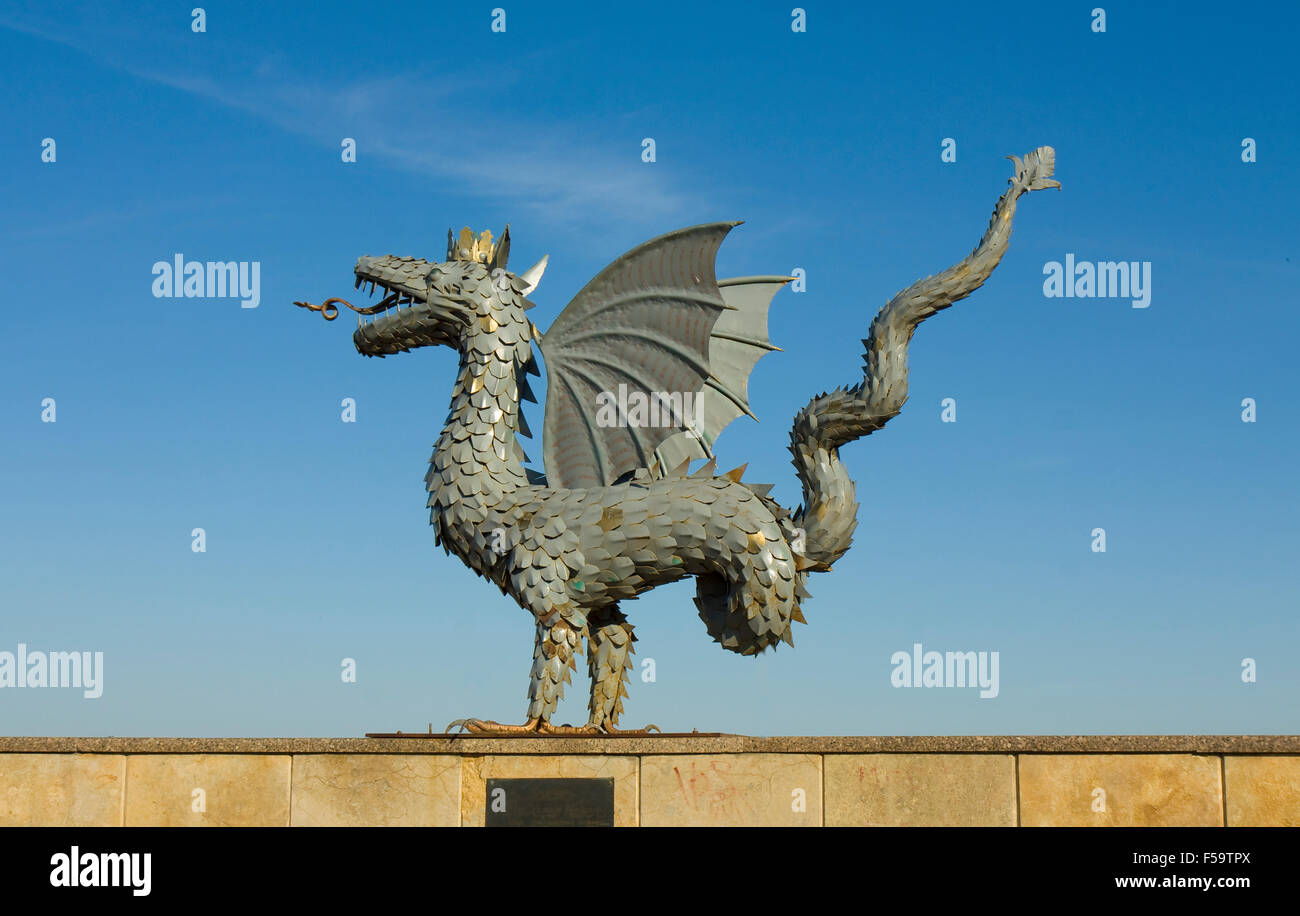 KAZAN, RUSSIA - MAY 31: Statue of dragon - symbol of the city - on ...