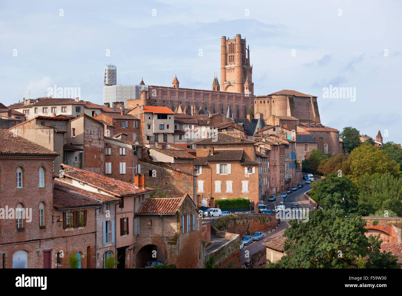The Saint Cecile church in Albi, France. Horizontal shot Stock Photo ...