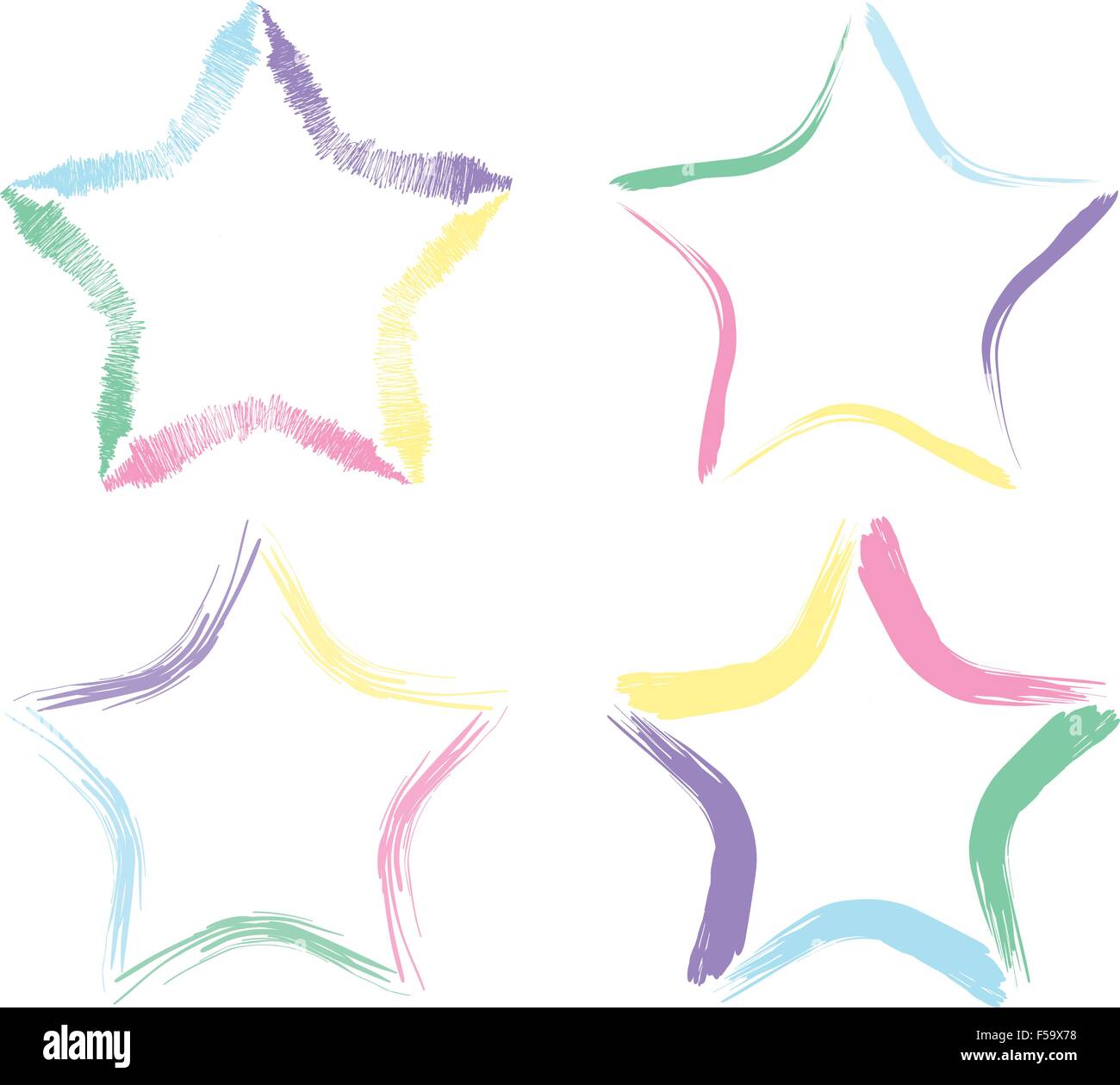 Pale hand drawn stars in vector format Stock Vector Image & Art - Alamy
