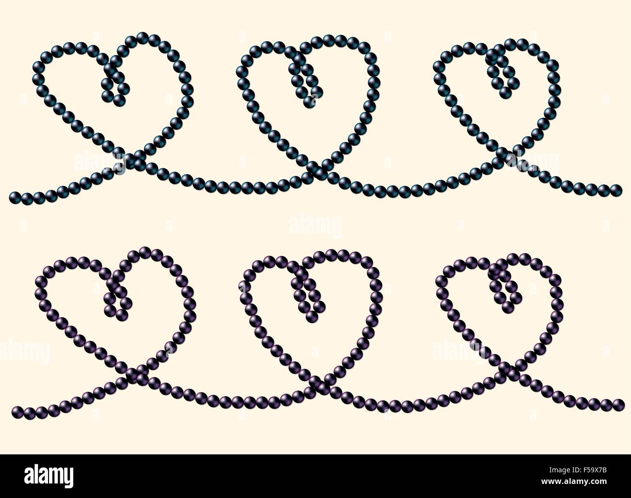 Pearl heart string in vector format Stock Vector Image & Art - Alamy