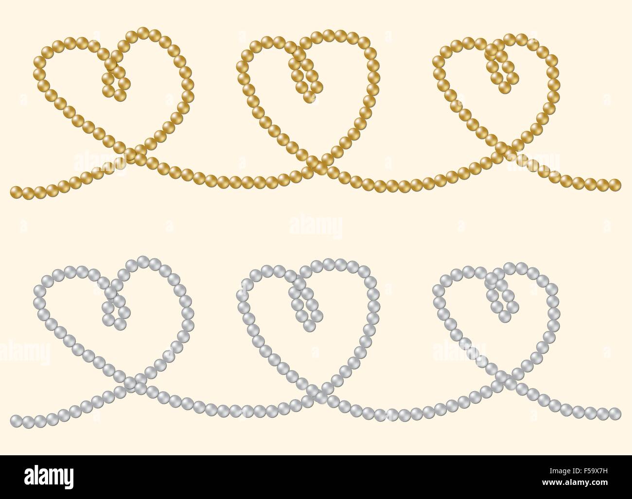 Pearl heart string in vector format Stock Vector Image & Art - Alamy