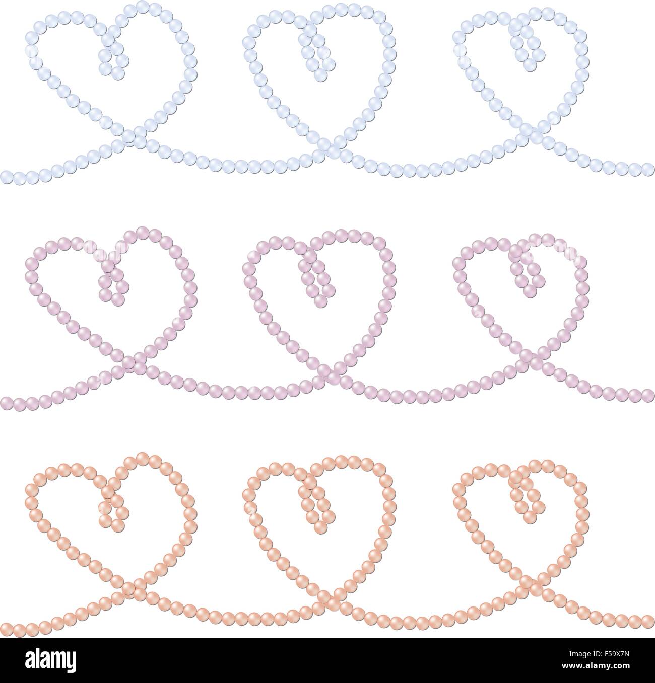 Pearl heart string in vector format Stock Vector Image & Art - Alamy