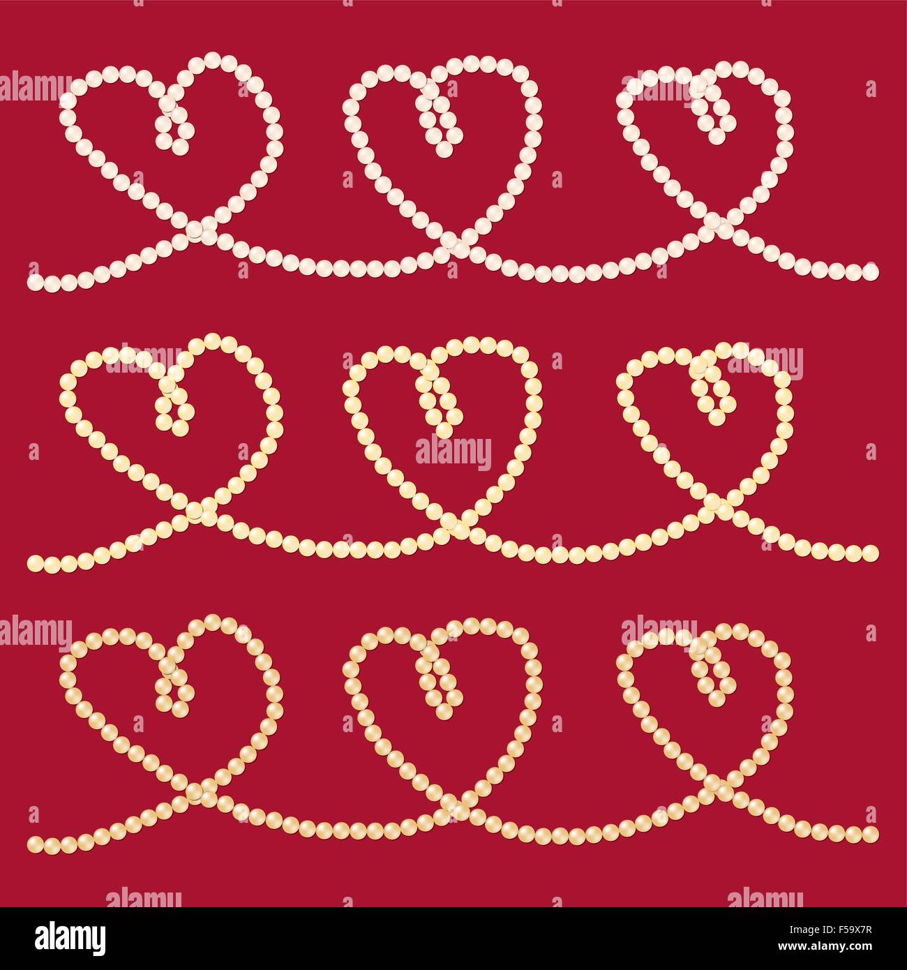 Pearl heart string in vector format Stock Vector Image & Art - Alamy