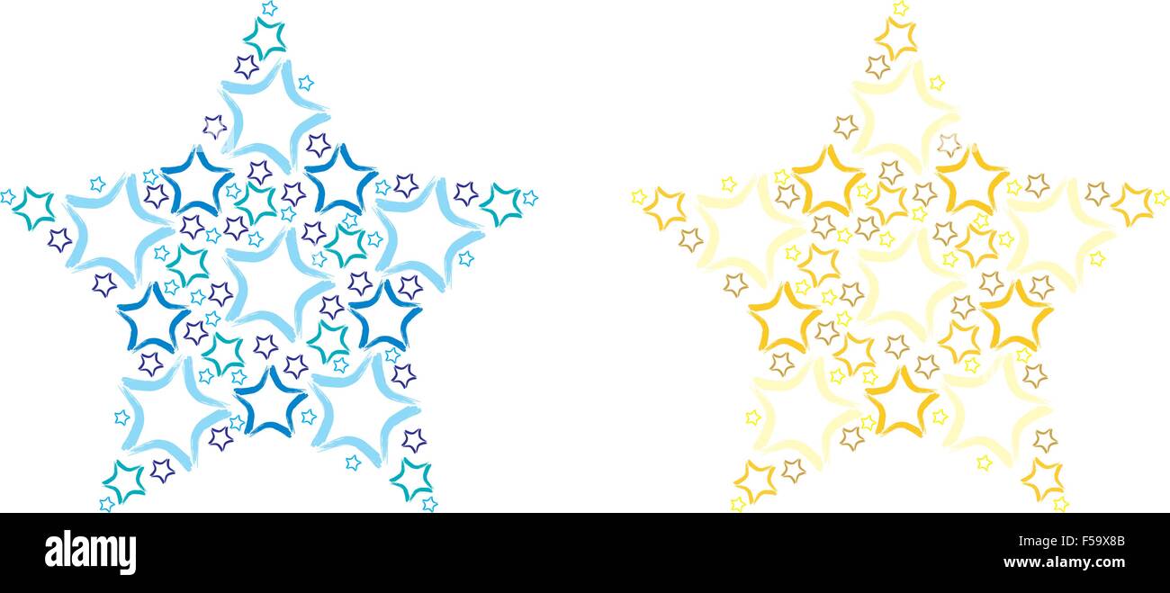 Big stars made of small stars in vector format Stock Vector Image & Art ...