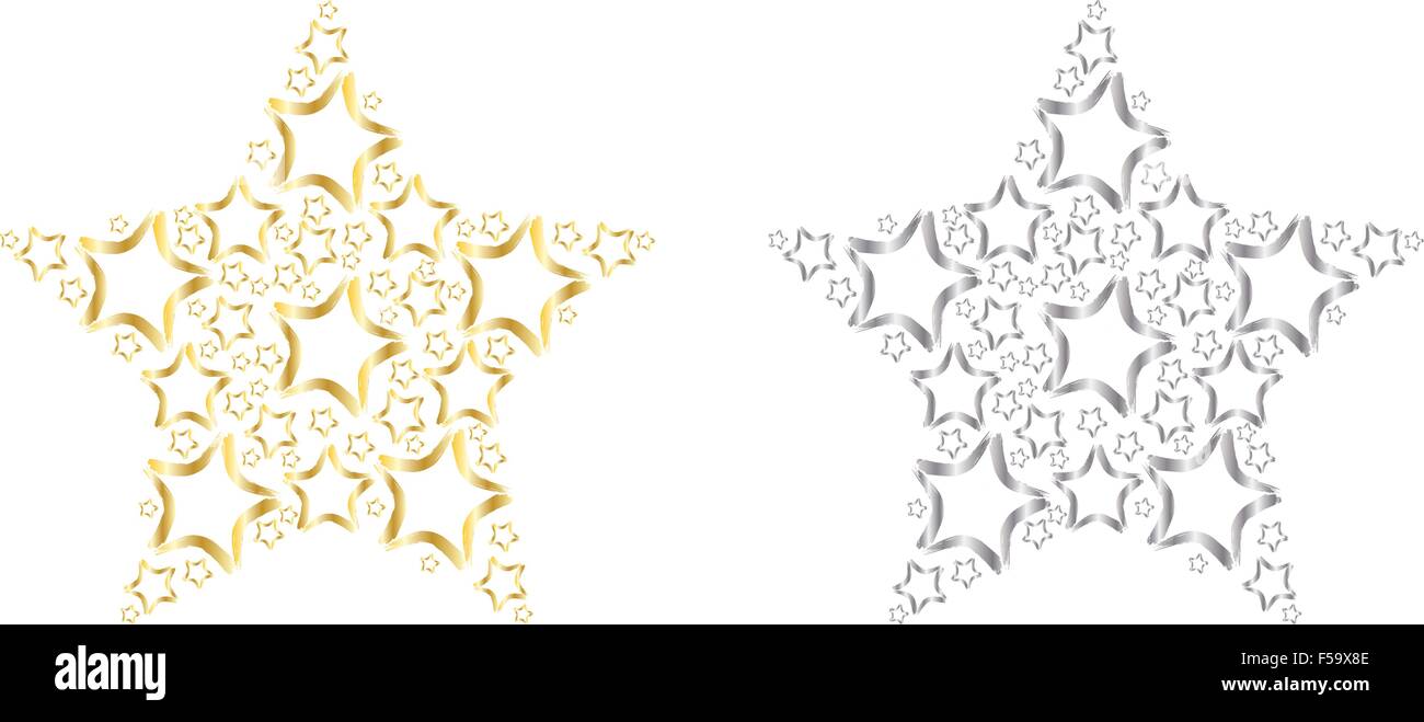 Big stars made of small stars in vector format Stock Vector Image & Art ...