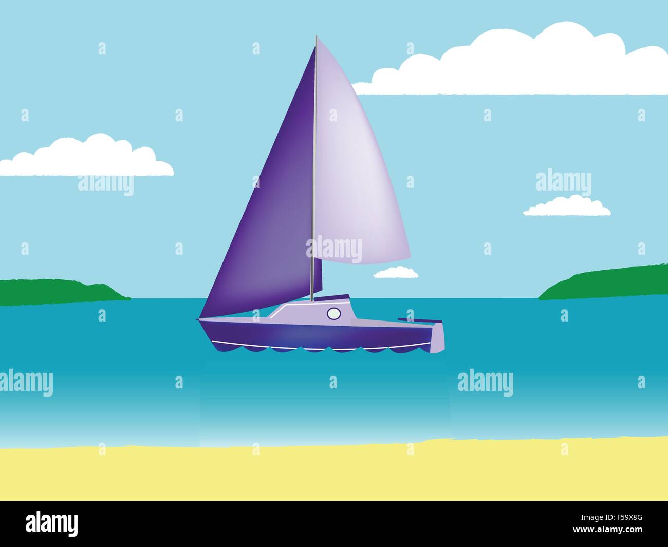 Bay blue sky in Stock Vector Images - Alamy