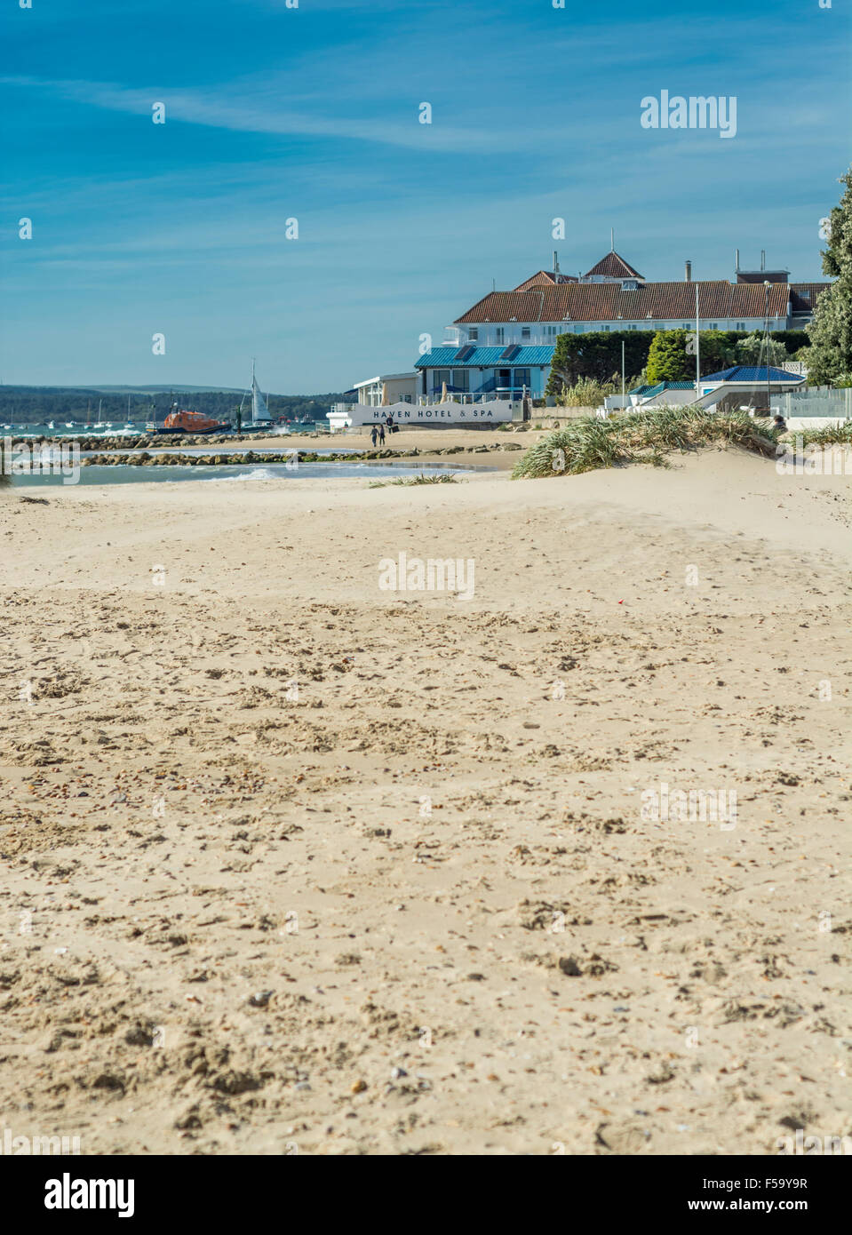 View from the beach at Sandbanks, Poole, Dorset. UK. Taken on 29th ...