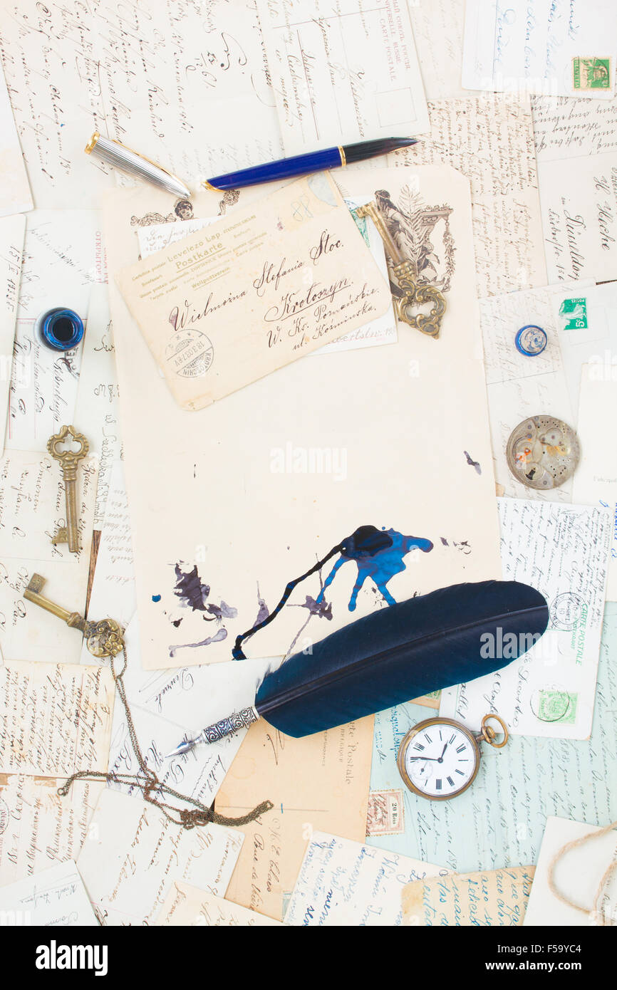 Old mail background Stock Photo - Alamy
