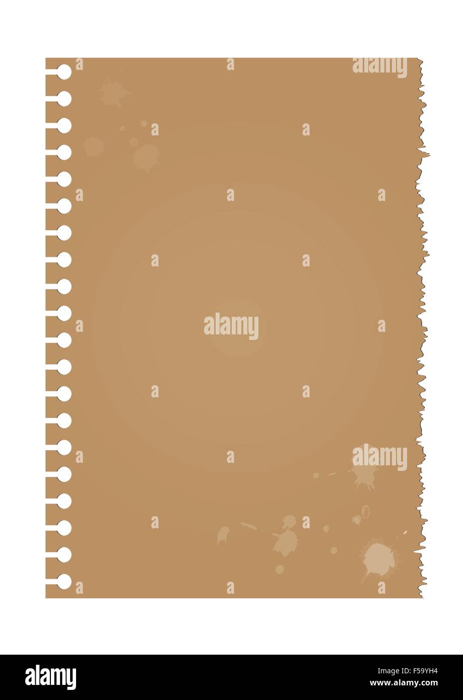 Dirty torn paper on white background, VECTOR, EPS10 Stock Vector Image ...