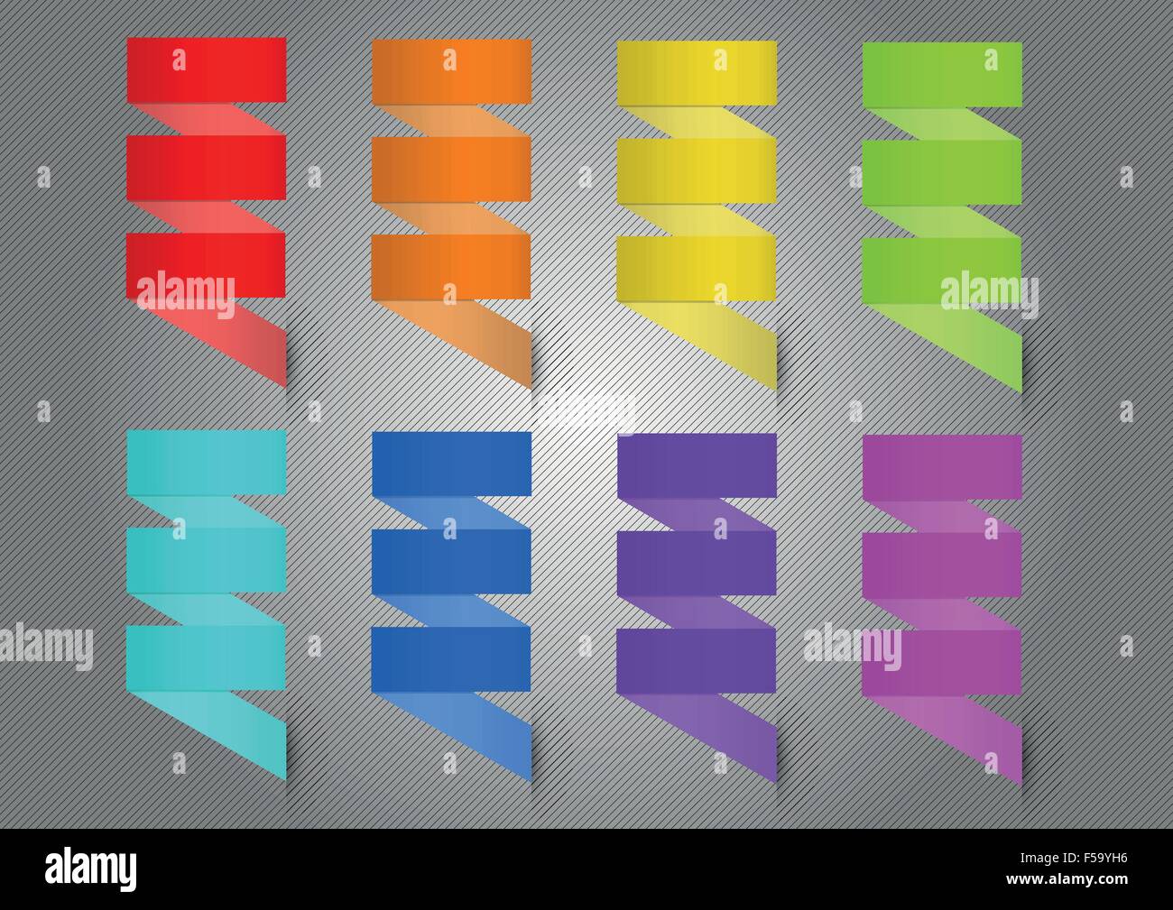 Colorful ribbon set, VECTOR, EPS10 Stock Vector Image & Art - Alamy