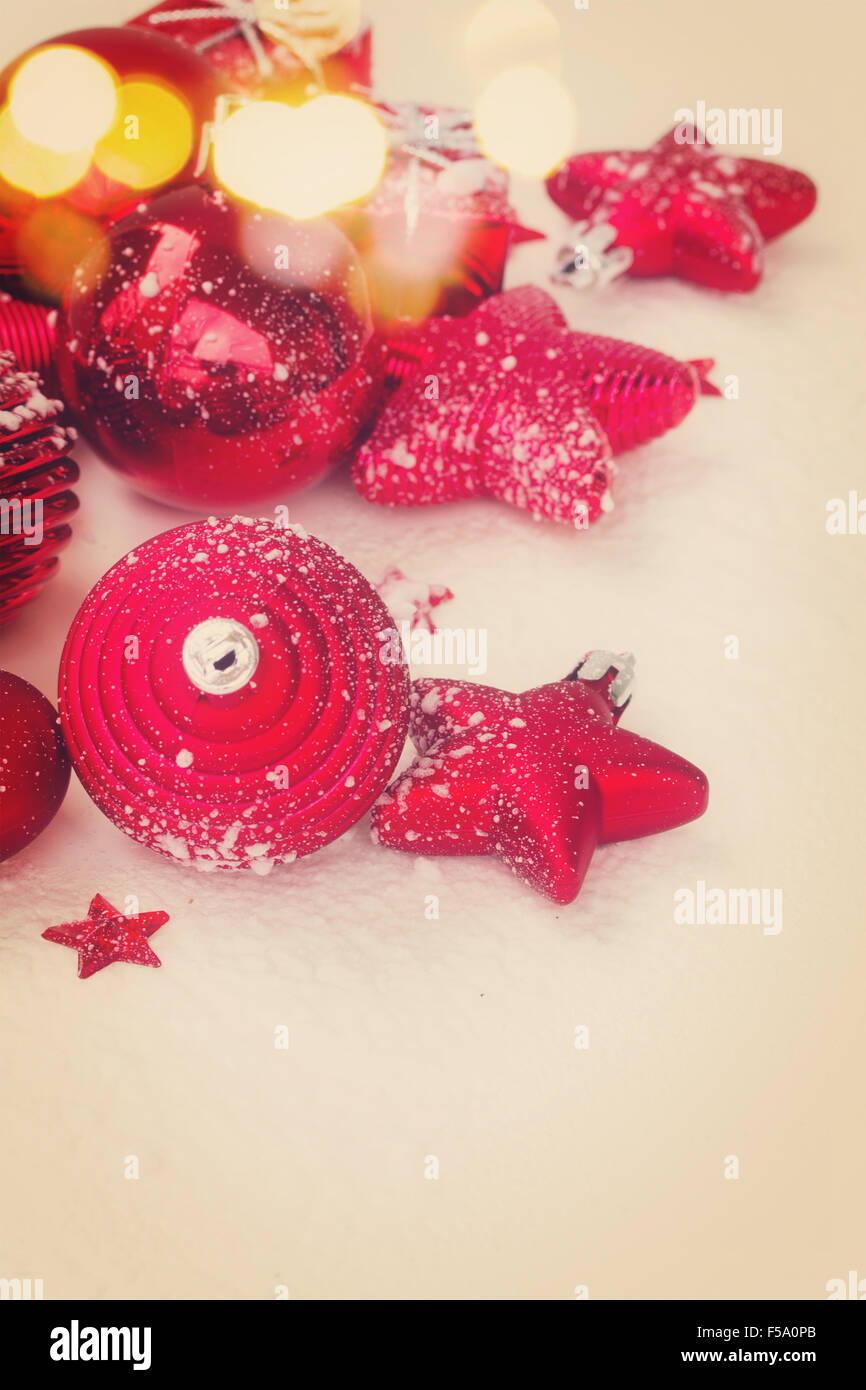 red new years decorations Stock Photo - Alamy