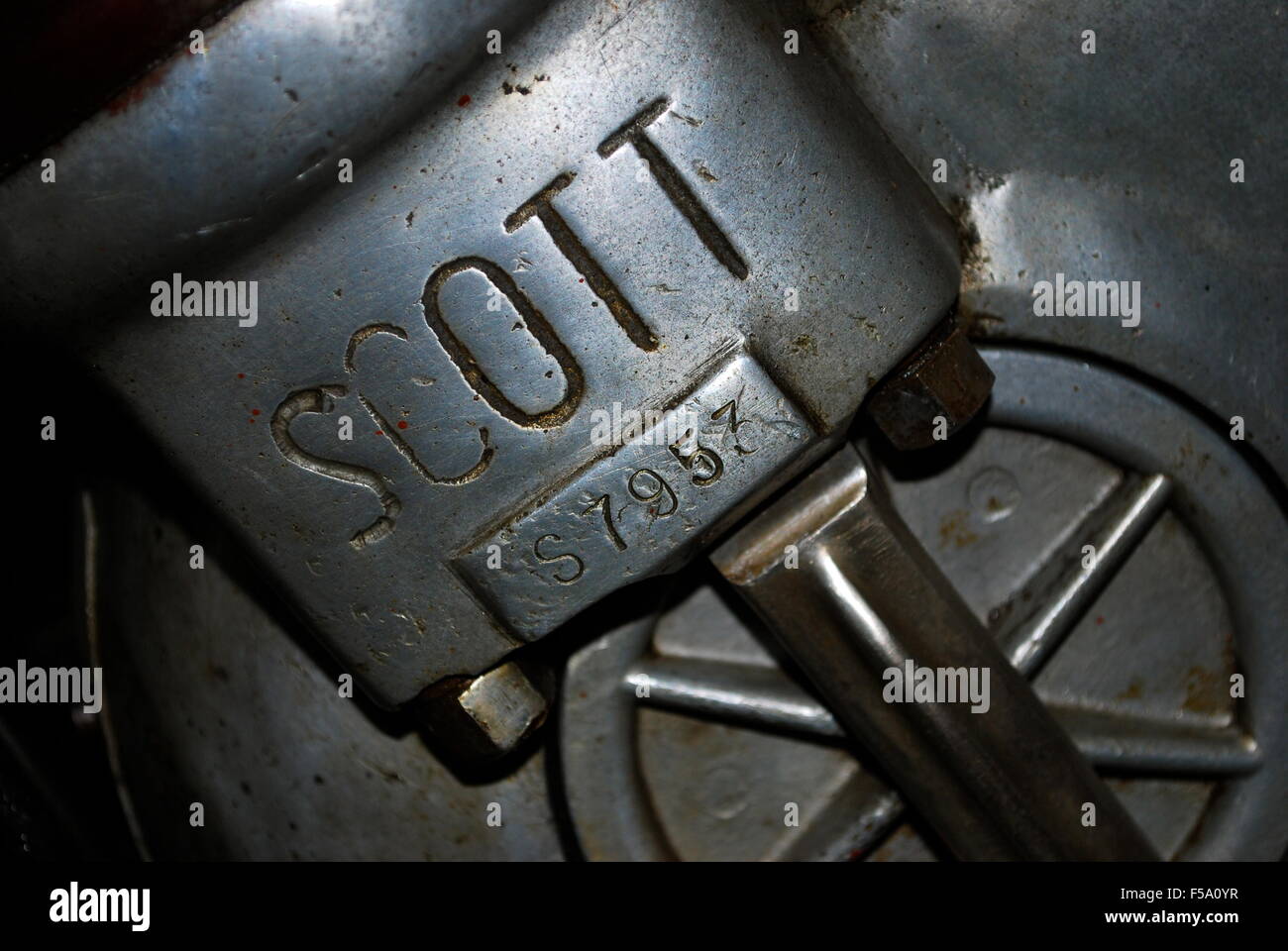 Scott piston engine detail Stock Photo - Alamy