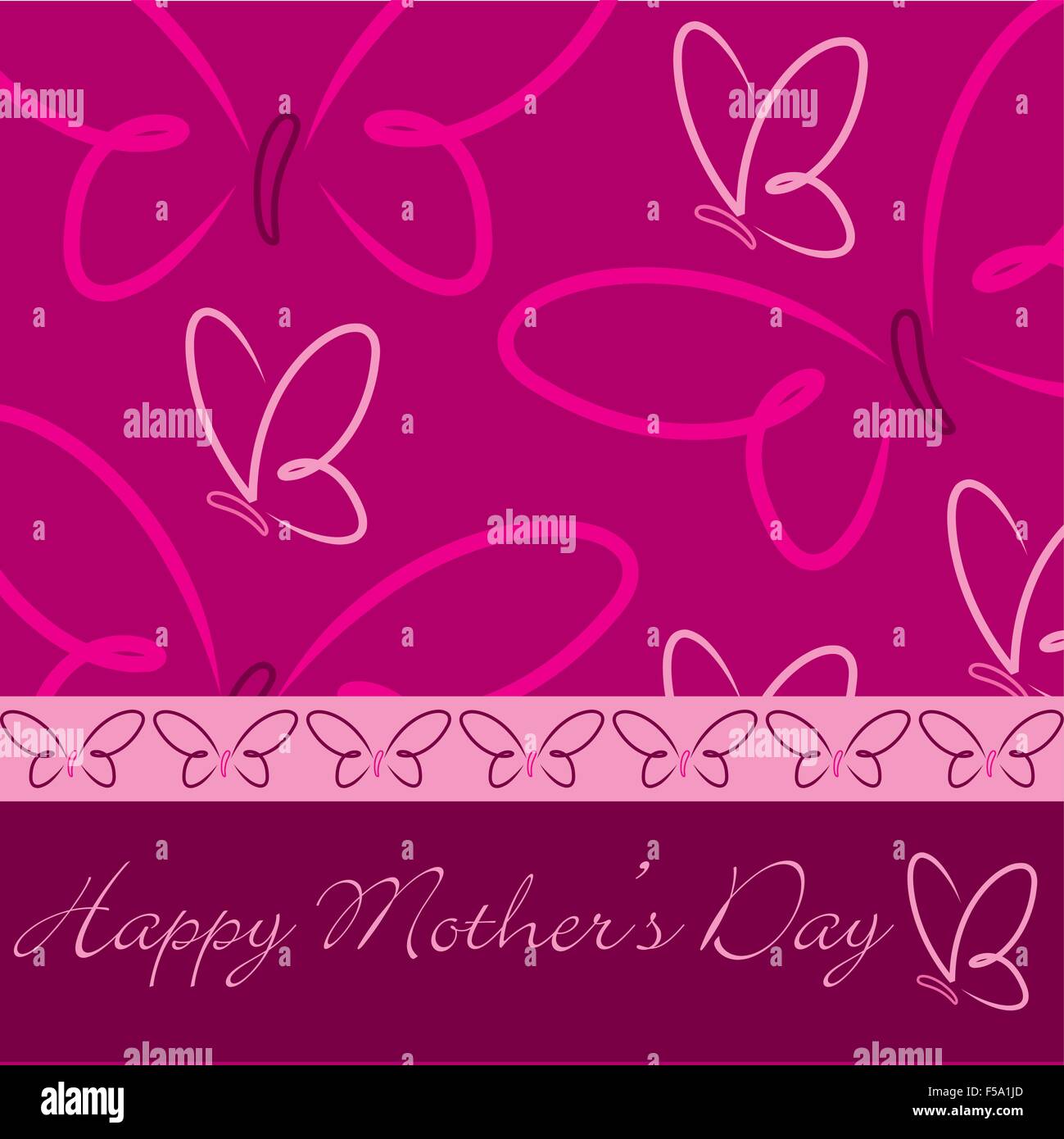 Happy Mother's Day butterfly card in vector format Stock Vector Image ...