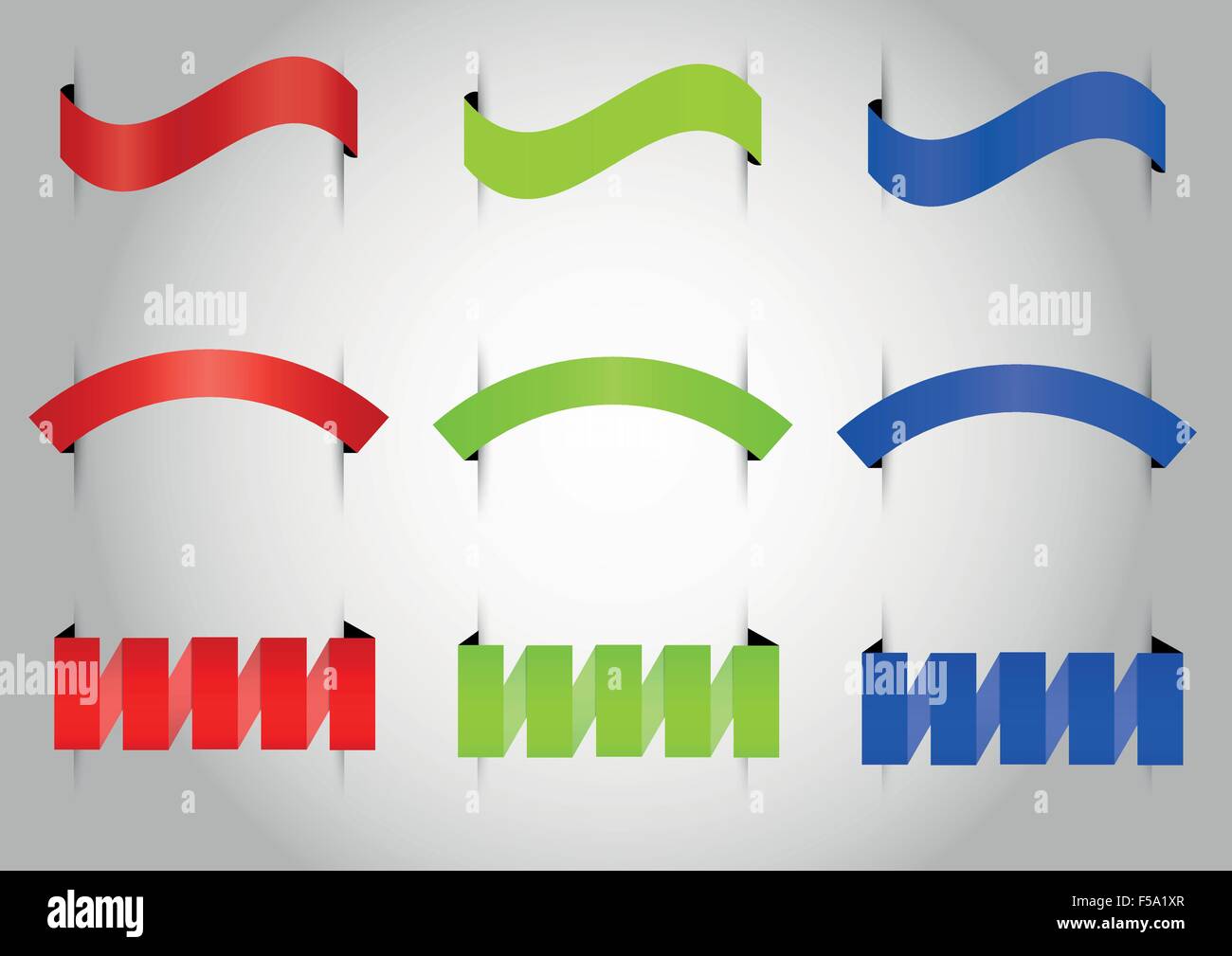 Three Style Ribbon Set, VECTOR, EPS10 Stock Vector Image & Art - Alamy