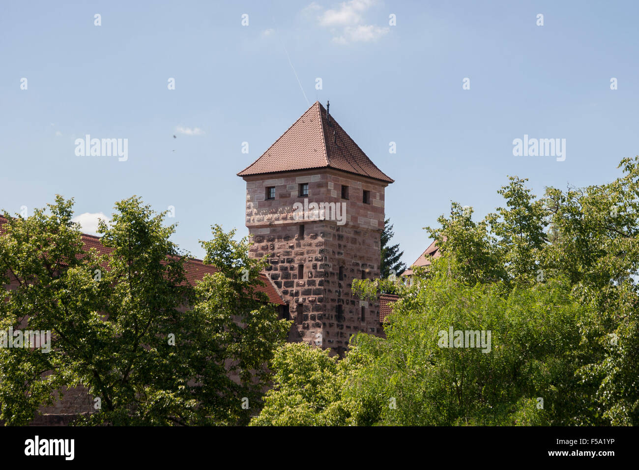 medieval tower city wall Nuremberg Germany Stock Photo - Alamy